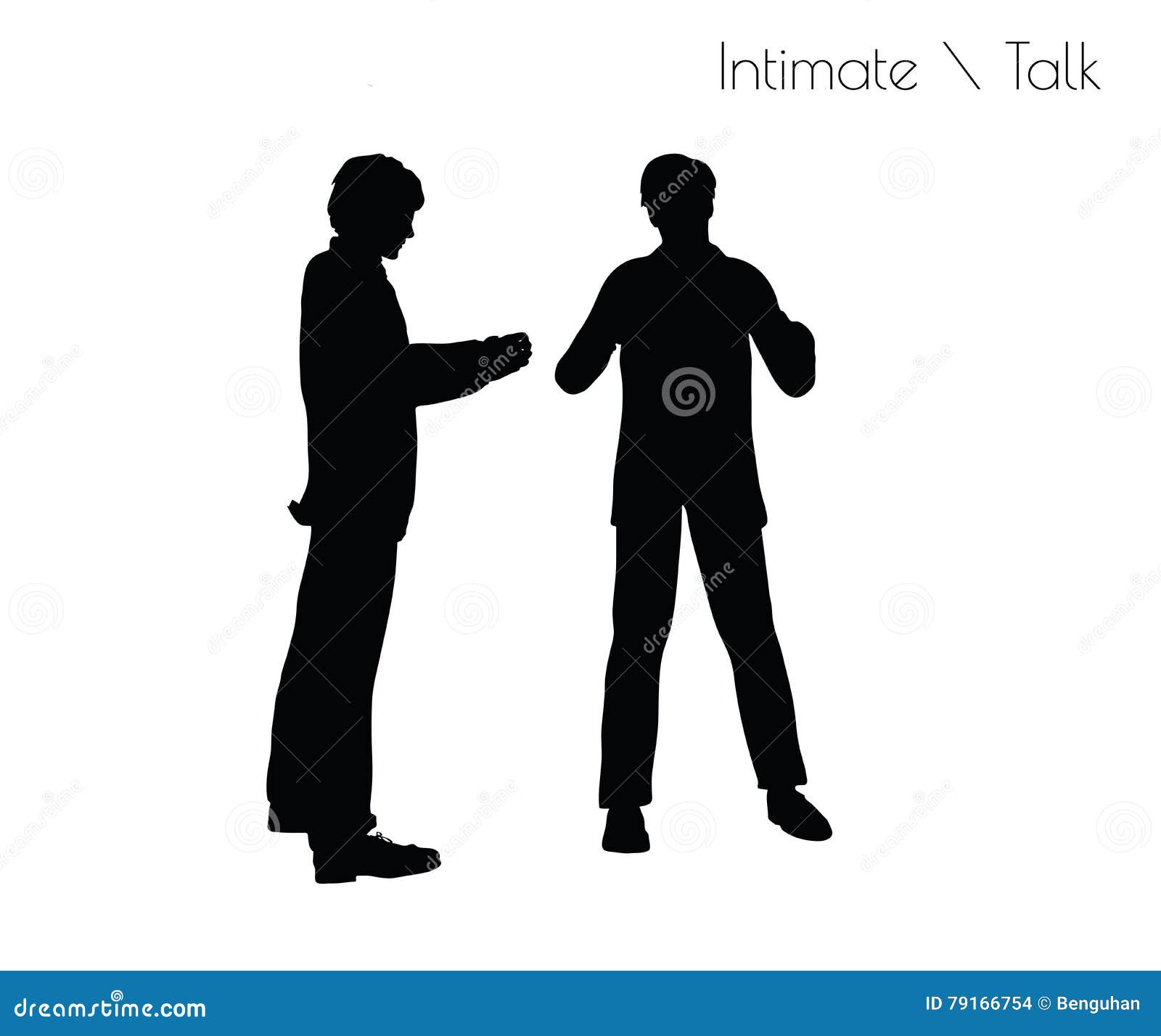 EPS 10 Vector Illustration of Man in Conversation Intimate Talk Pose on ...