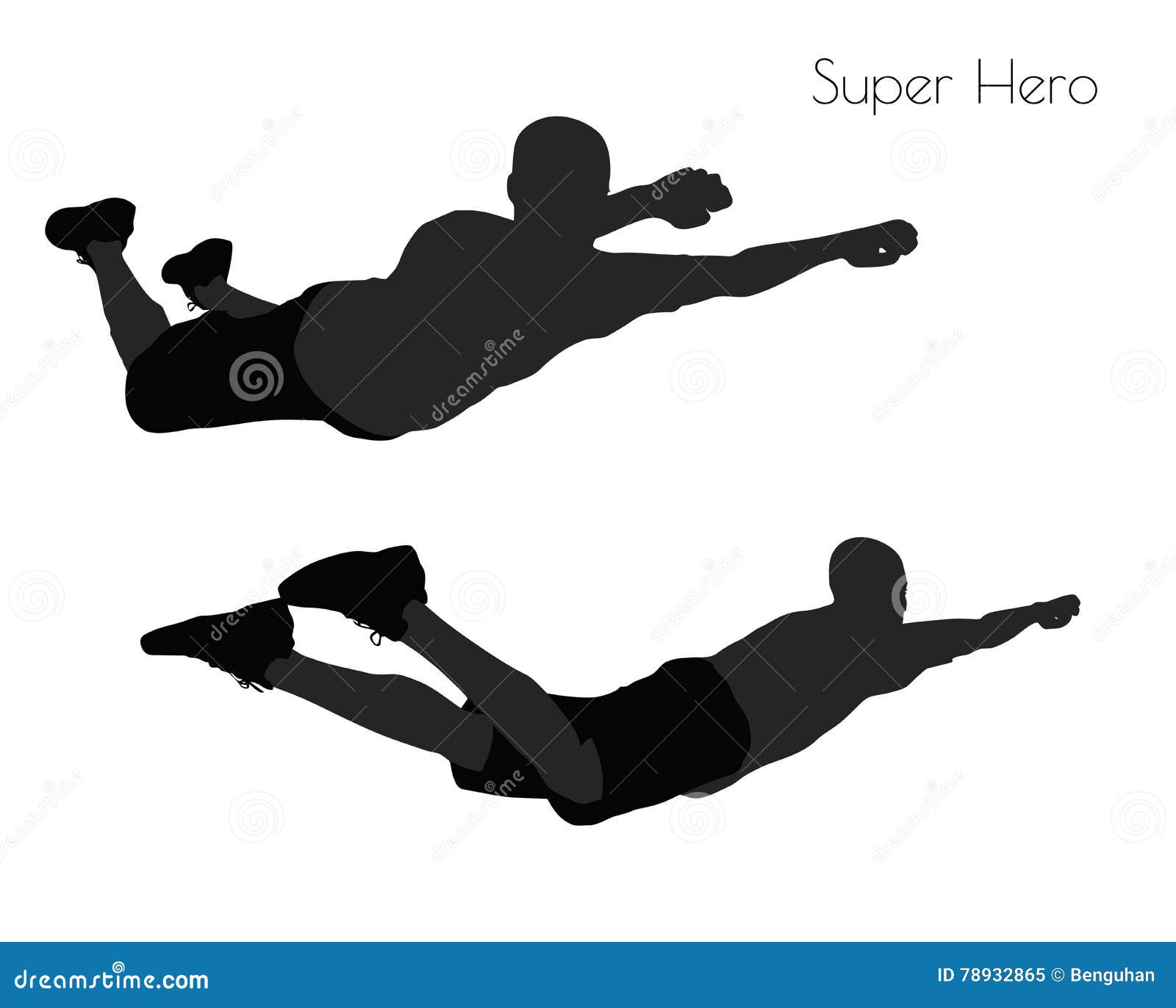 EPS 10 Vector Illustration of a Man in Super Hero Pose on White ...