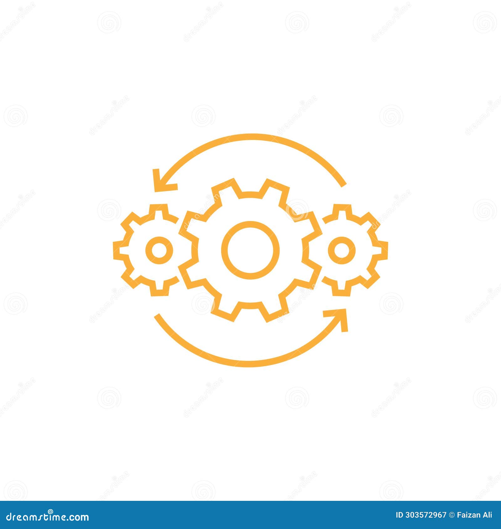 Eps10 Vector Illustration of Orange Operations Line Art Icon Stock ...