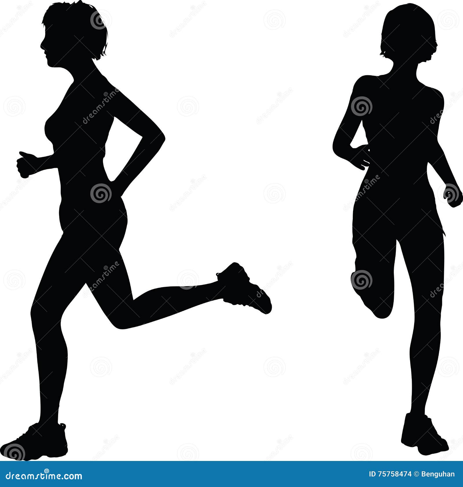 Runner Silhouette Vector | CartoonDealer.com #75577533