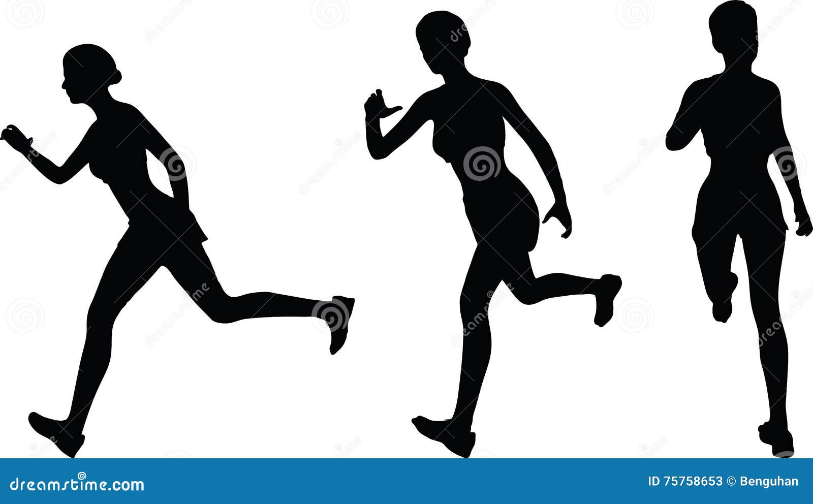 EPS 10 Vector Illustration of Runner Silhouette Stock Vector ...