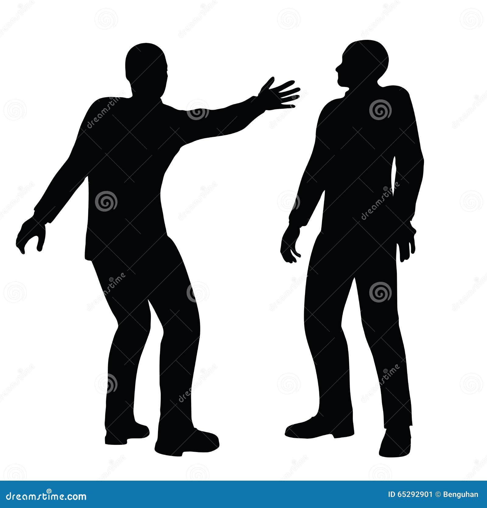 EPS 10 Vector Illustration in Silhouette of Businessman Slap Stock ...