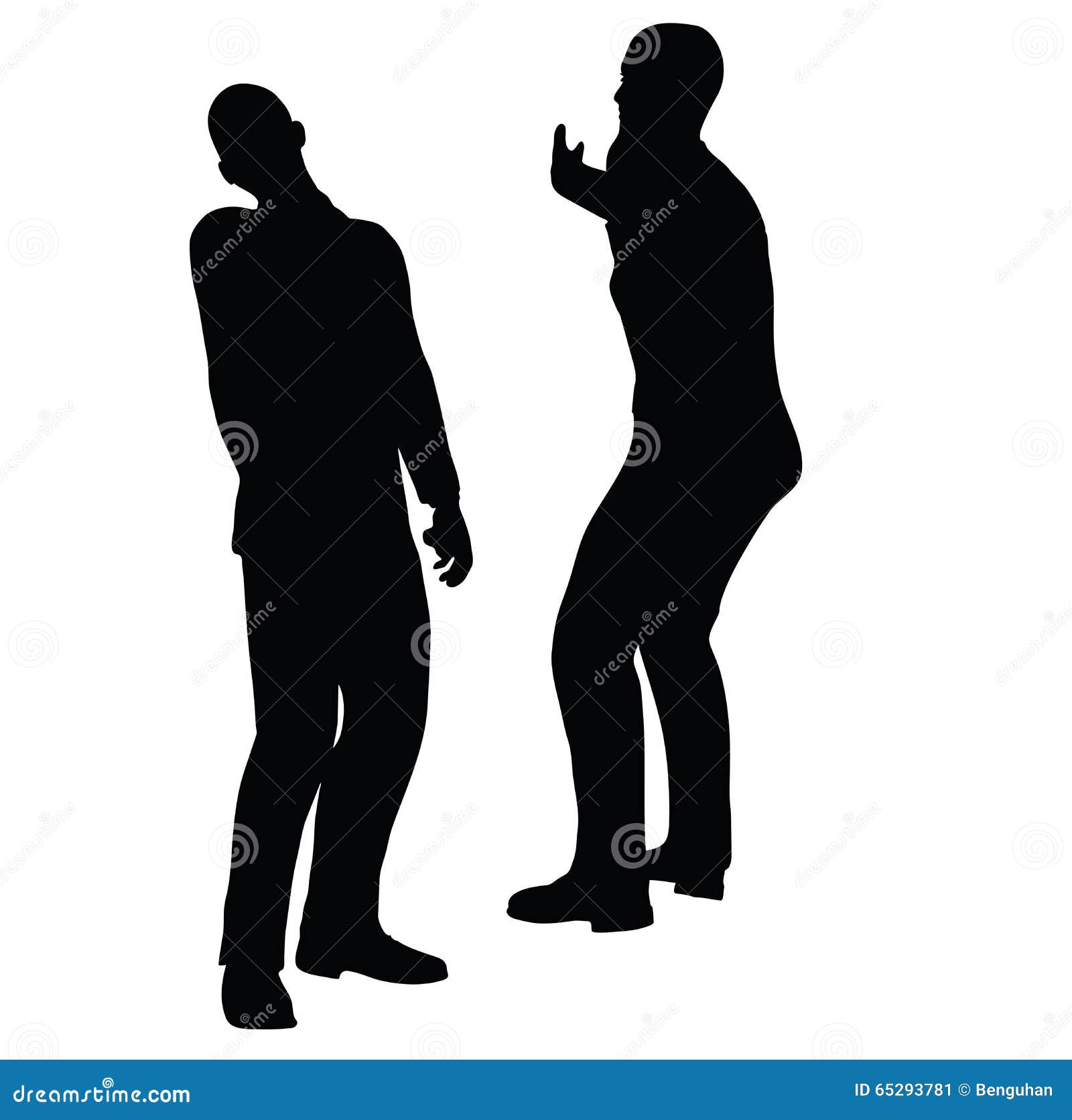 EPS 10 Vector Illustration in Silhouette of Businessman Slap Stock ...