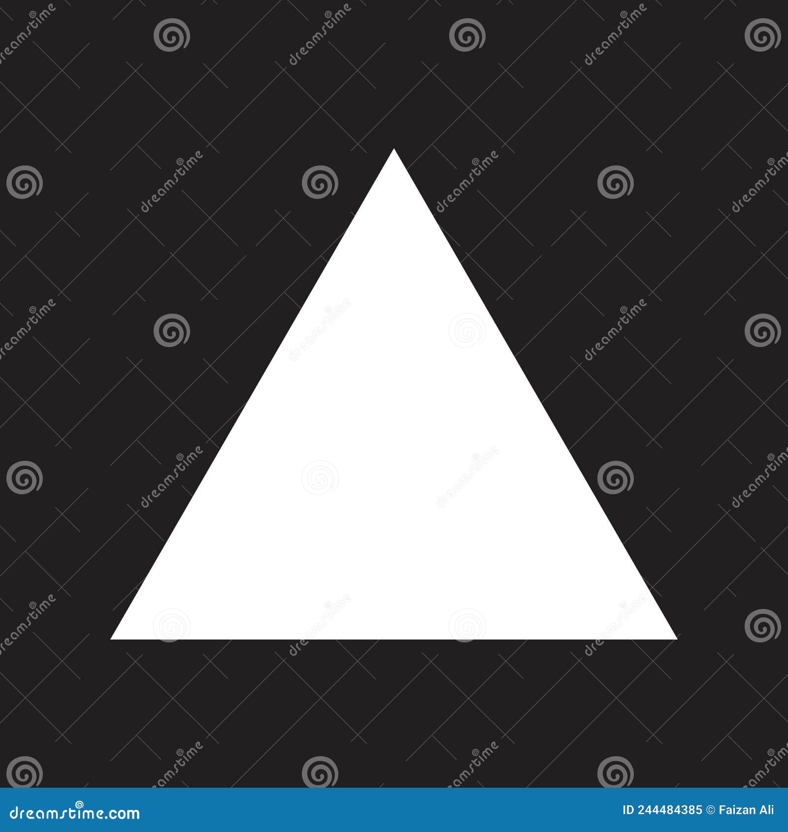 Eps10 Vector Illustration of a White Fill Triangle Icon Stock Vector ...