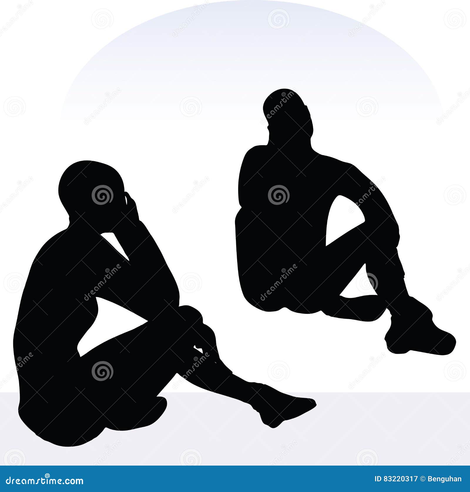 EPS 10 Vector Illustration of Woman in Anxious Pose on White Background ...