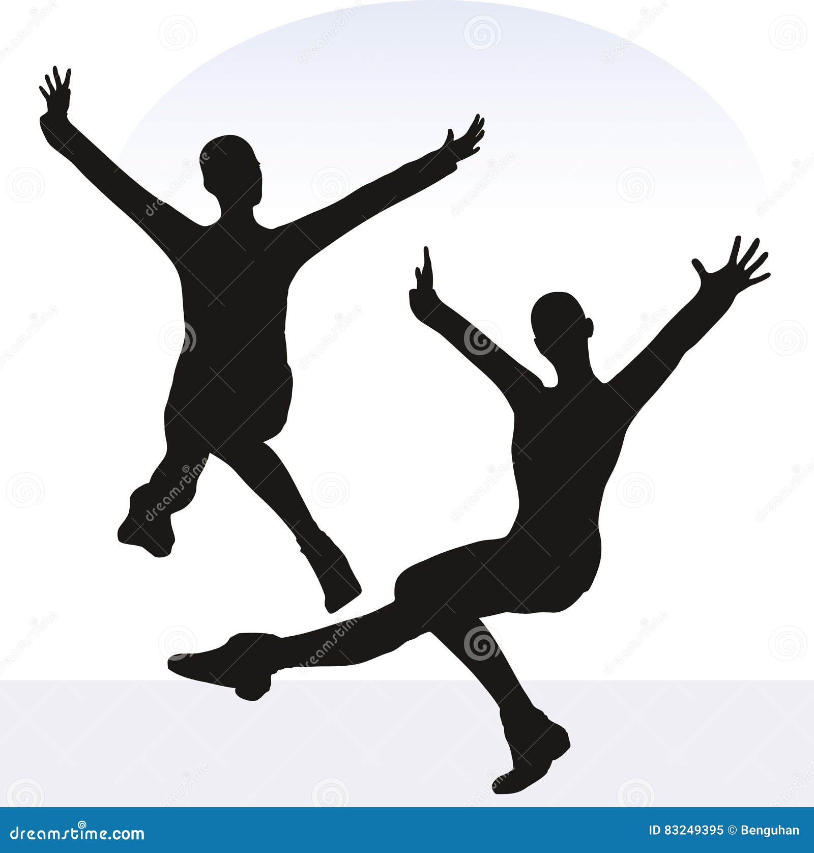 EPS 10 Vector Illustration Of Woman In Excited Pose On White Background ...