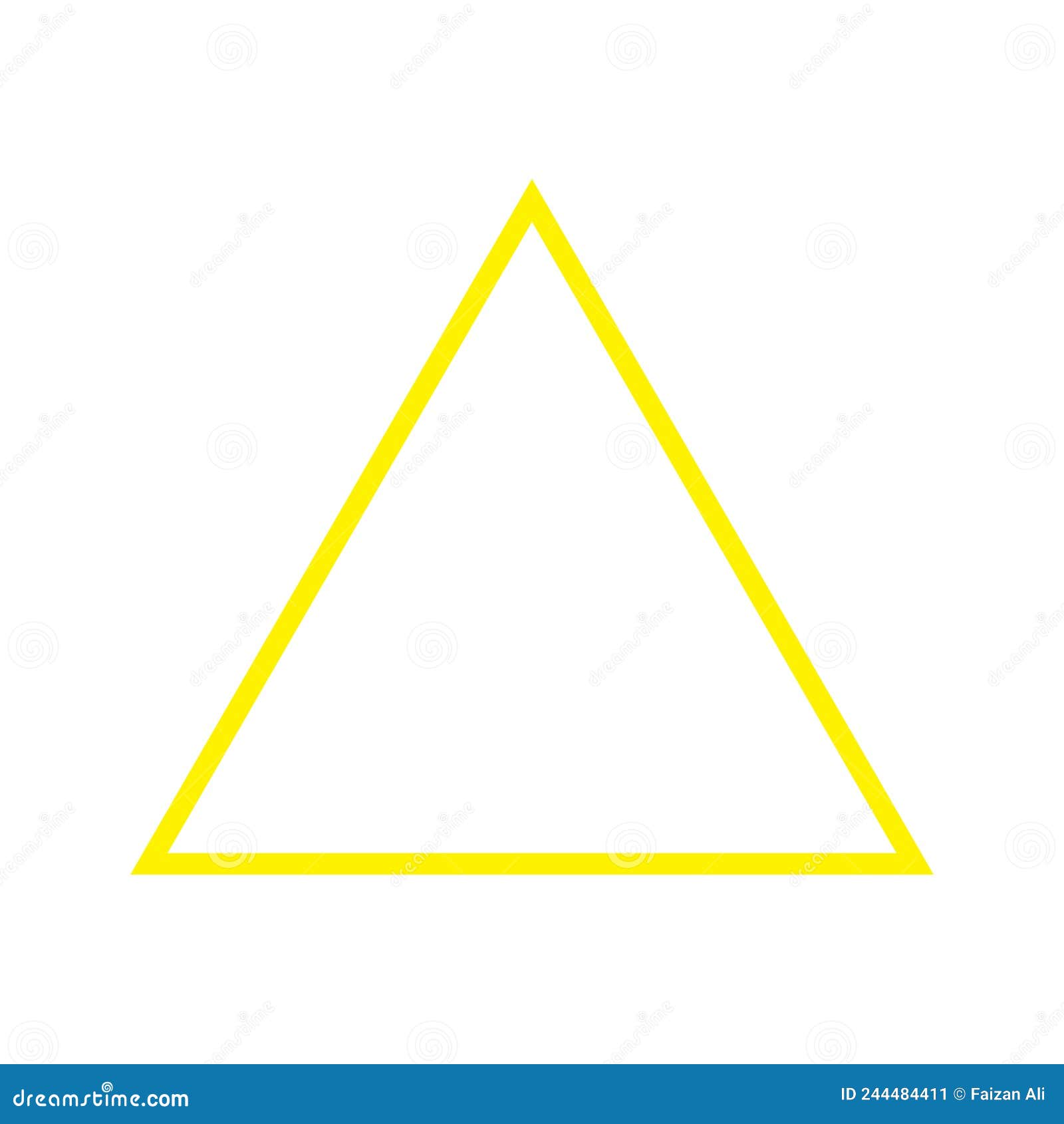 Eps10 Vector Illustration Of A Yellow Outline Triangle Icon Stock
