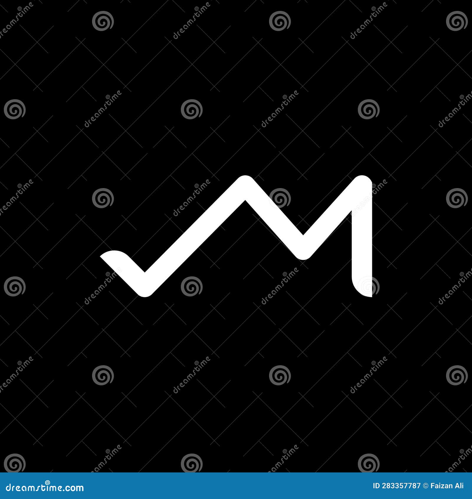 Eps10 Vector Initial Letter M Check Mark Logo Deisgn Template Stock ...