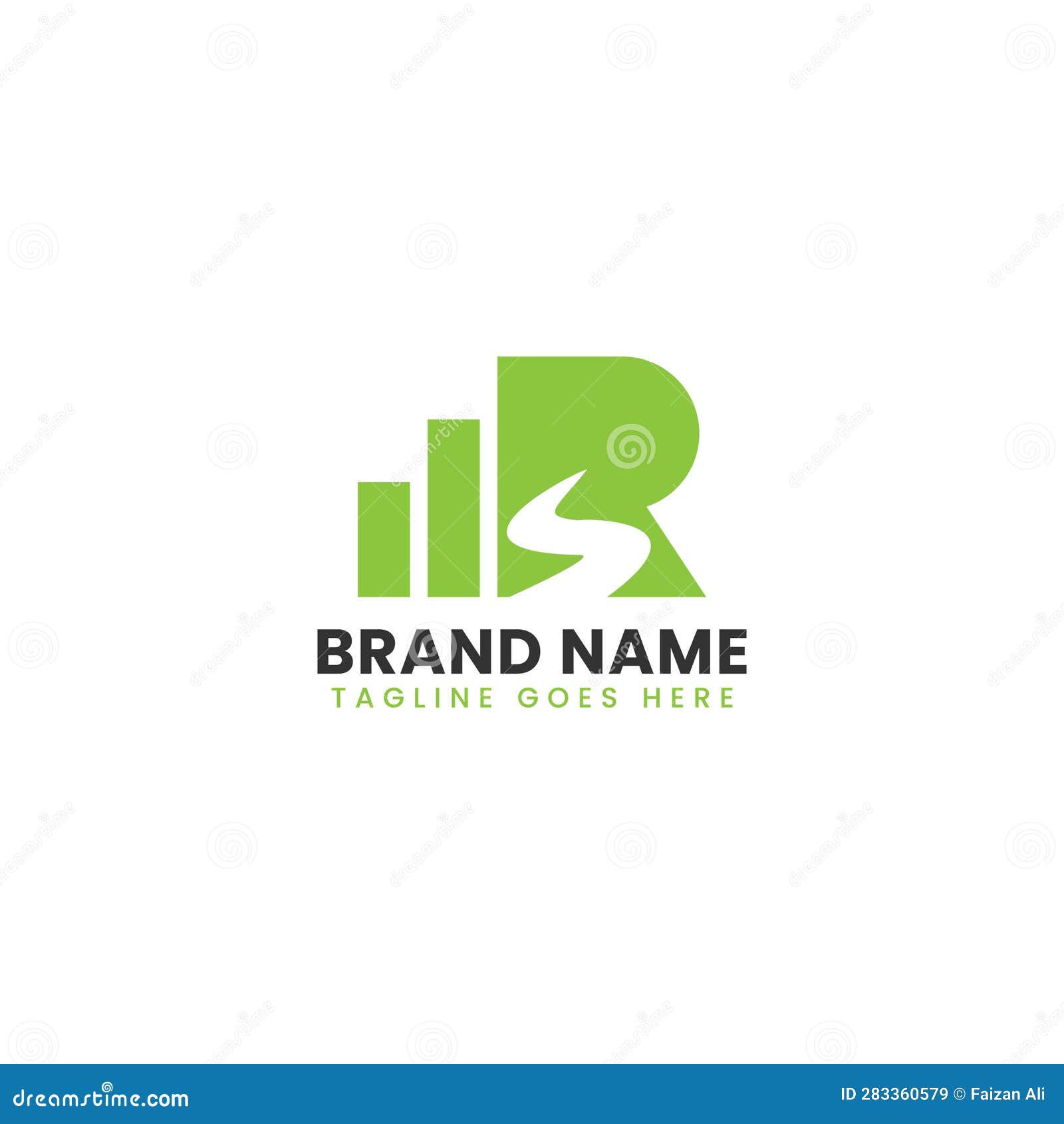 Eps10 Vector Initial Letter R River Logo Design. Initial Letter R with ...