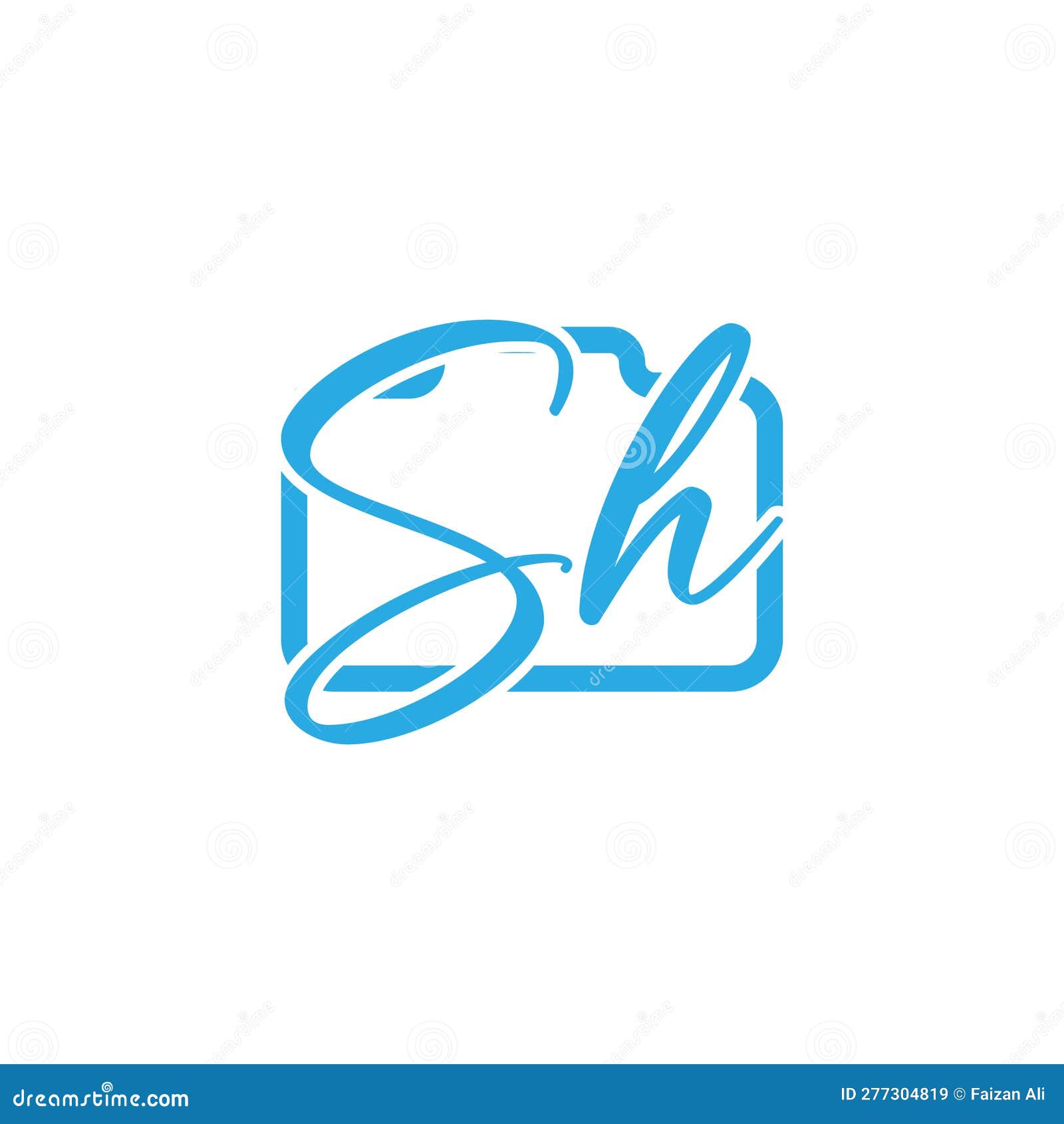 Eps10 Vector Initial Letter Sh or Hs Logo Design Template. Camera or ...