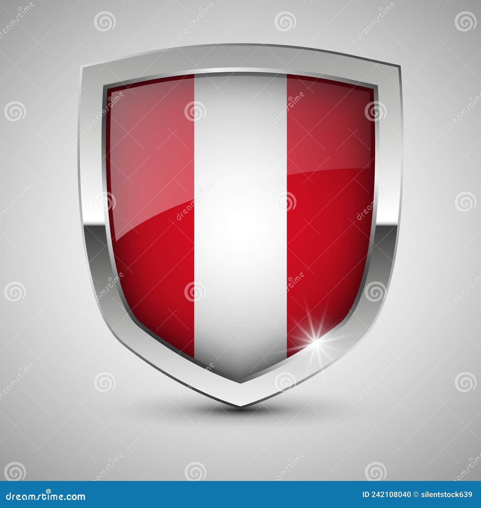 EPS10 Vector Patriotic Shield with Flag of Peru Stock Vector ...