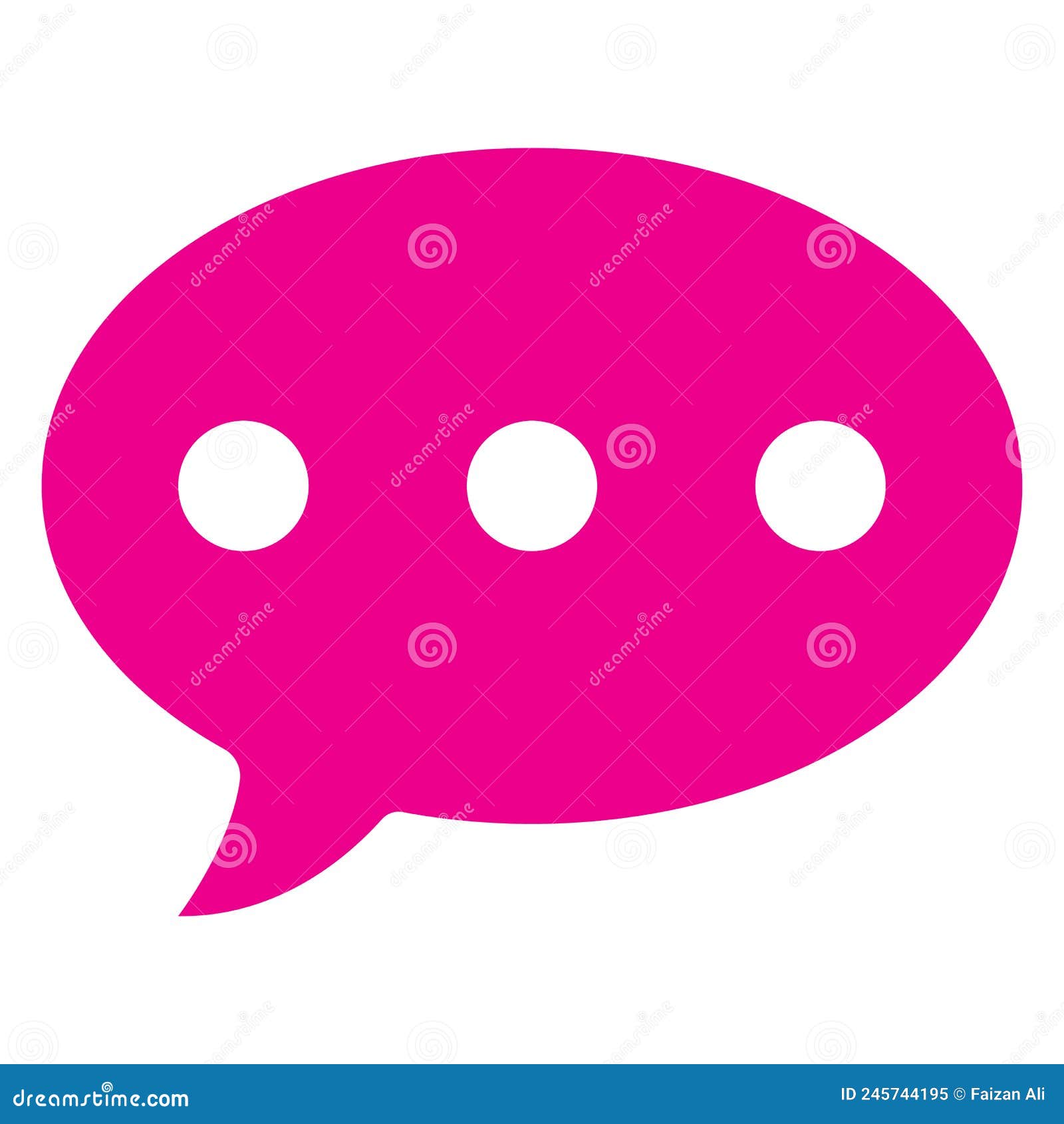 Eps10 Vector Pink Chat Solid Icon Stock Vector - Illustration of ...