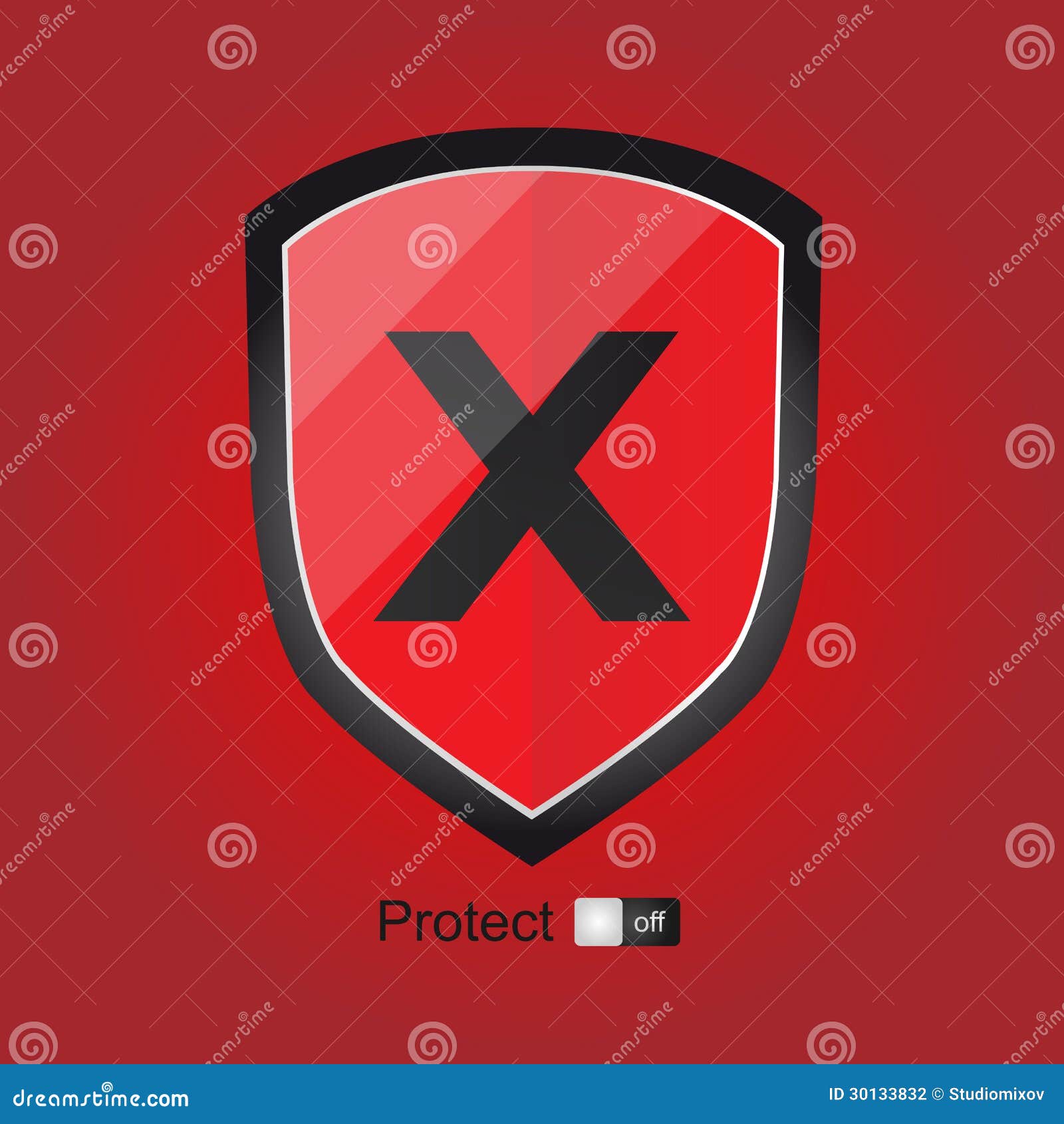 Red Shield Symbol - Security Stock Vector - Illustration of mistake ...
