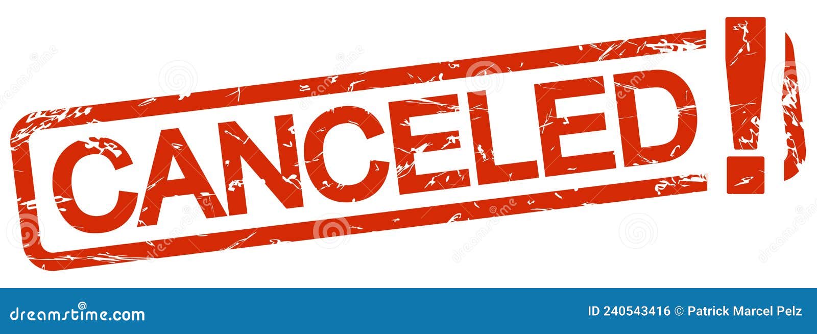 Red rubber stamp canceled stock vector. Illustration of postponed ...