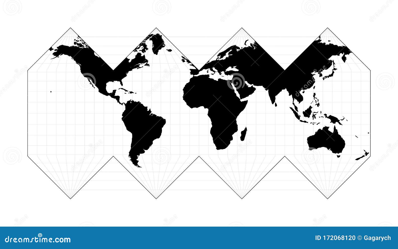 EPS10 Vector World Map. HEALPix Projection Stock Vector - Illustration ...