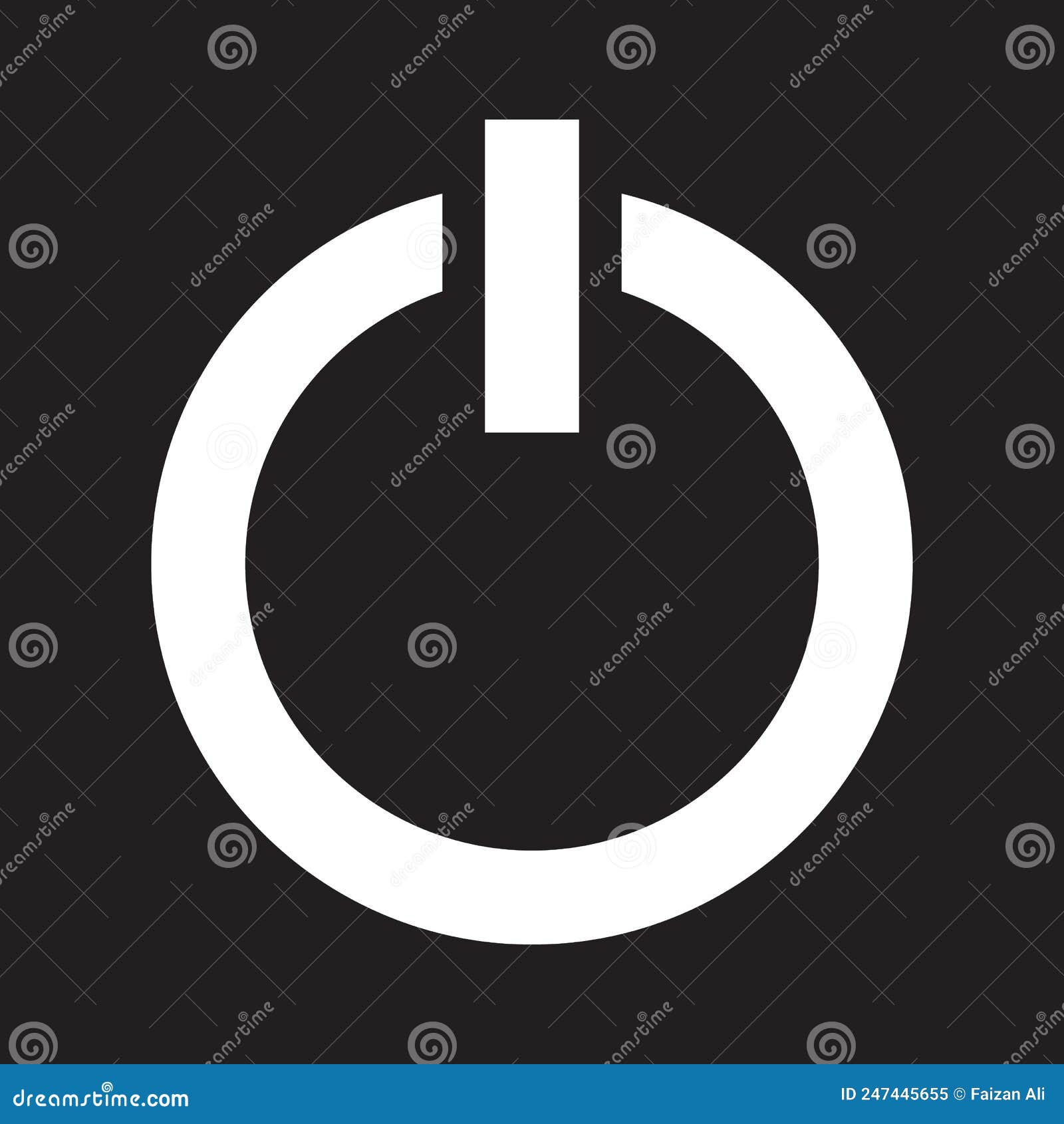Eps10 White Vector Power Button Icon Stock Illustration - Illustration ...