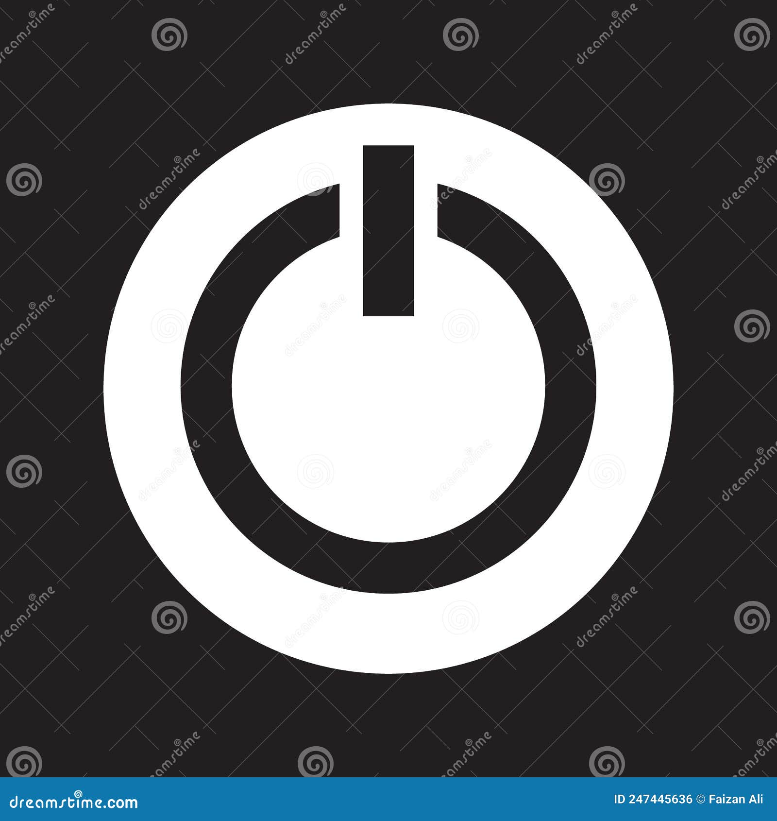 Eps10 White Vector Power Button Icon Stock Illustration - Illustration ...