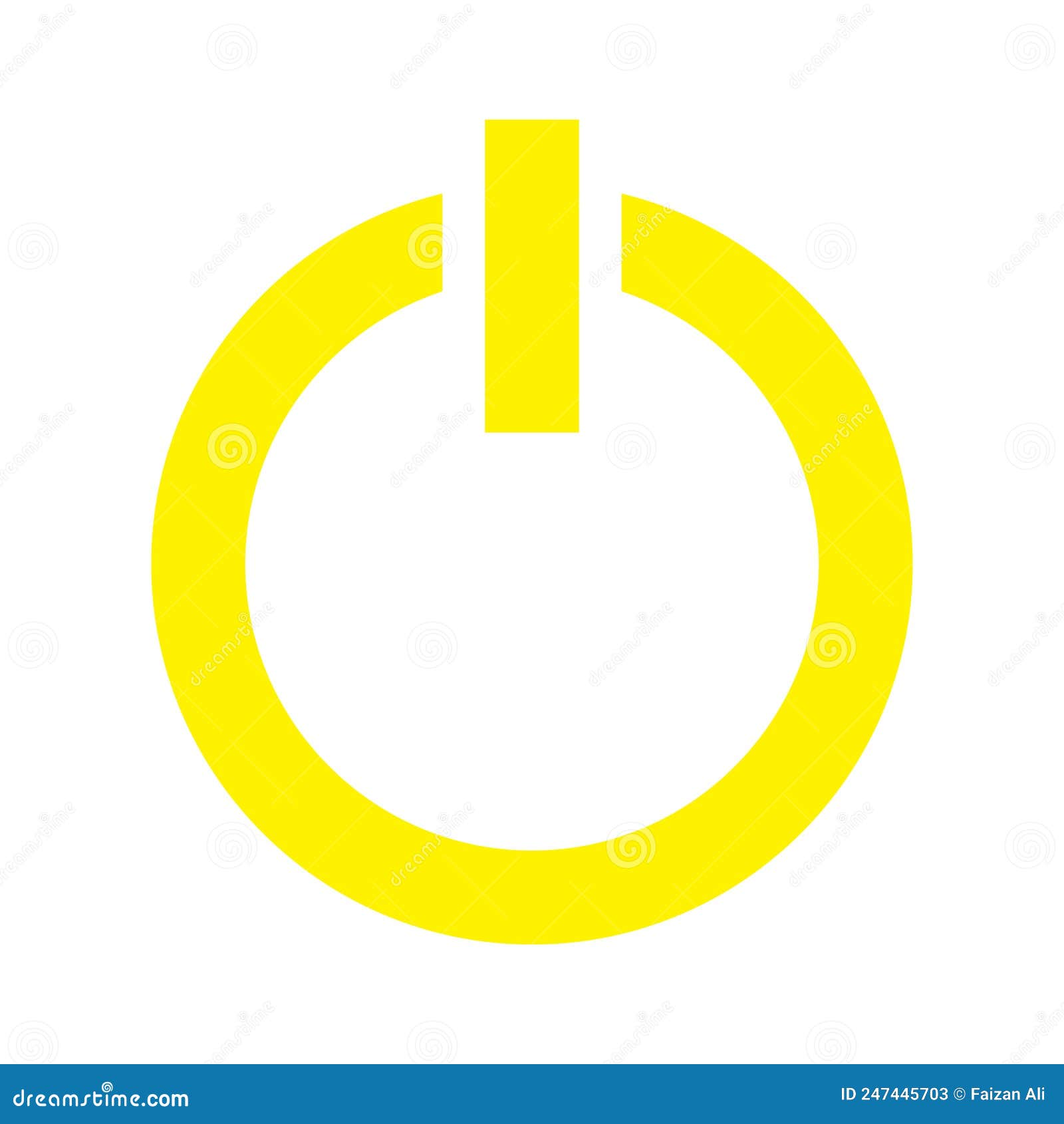 Eps10 Yellow Vector Power Button Icon Stock Illustration - Illustration ...