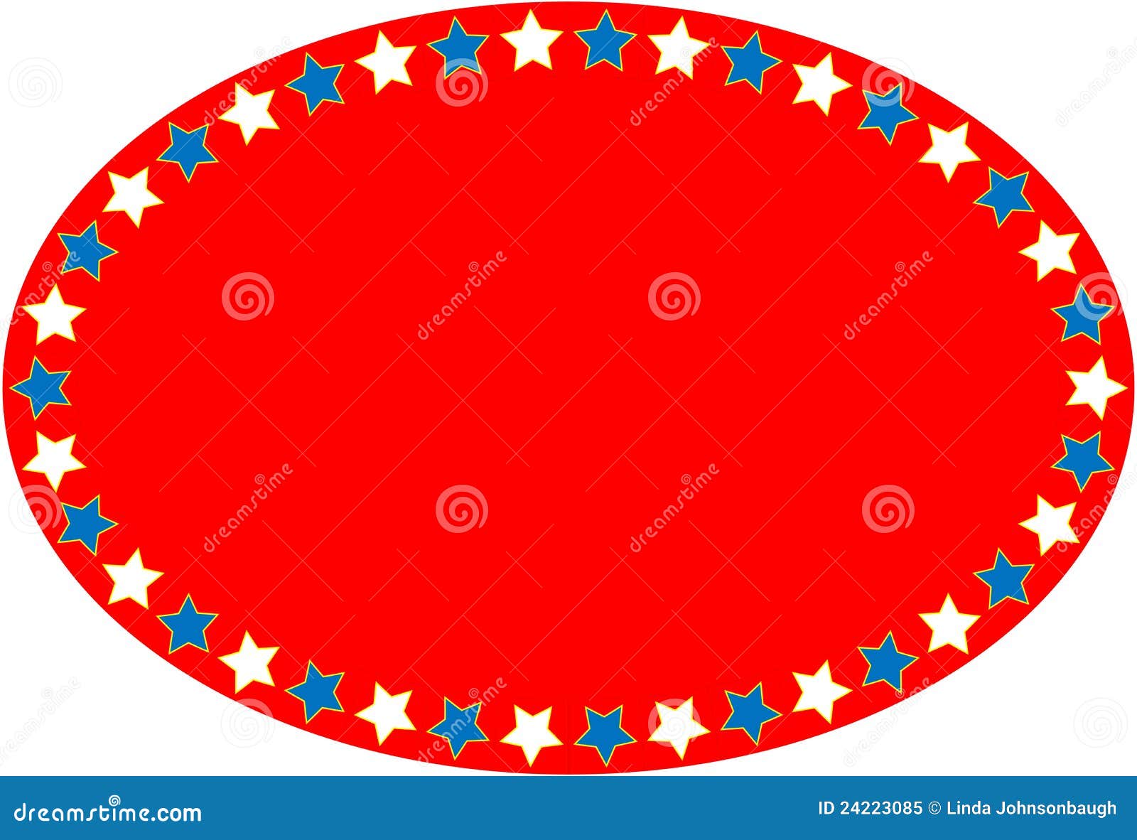 Blue Oval Frame Vector