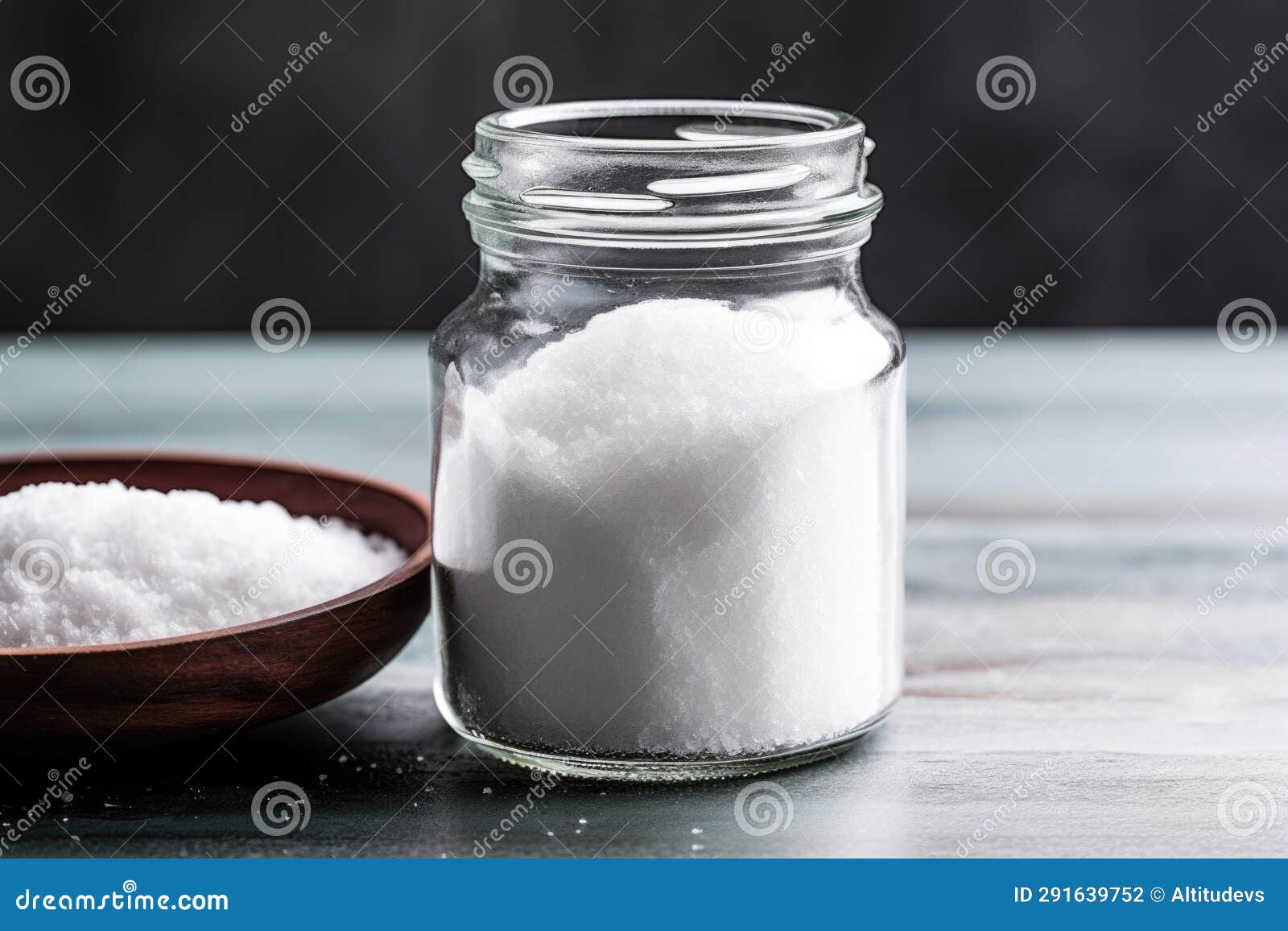 Epsom salt in a glass jar stock photo. Image of beauty - 291639752