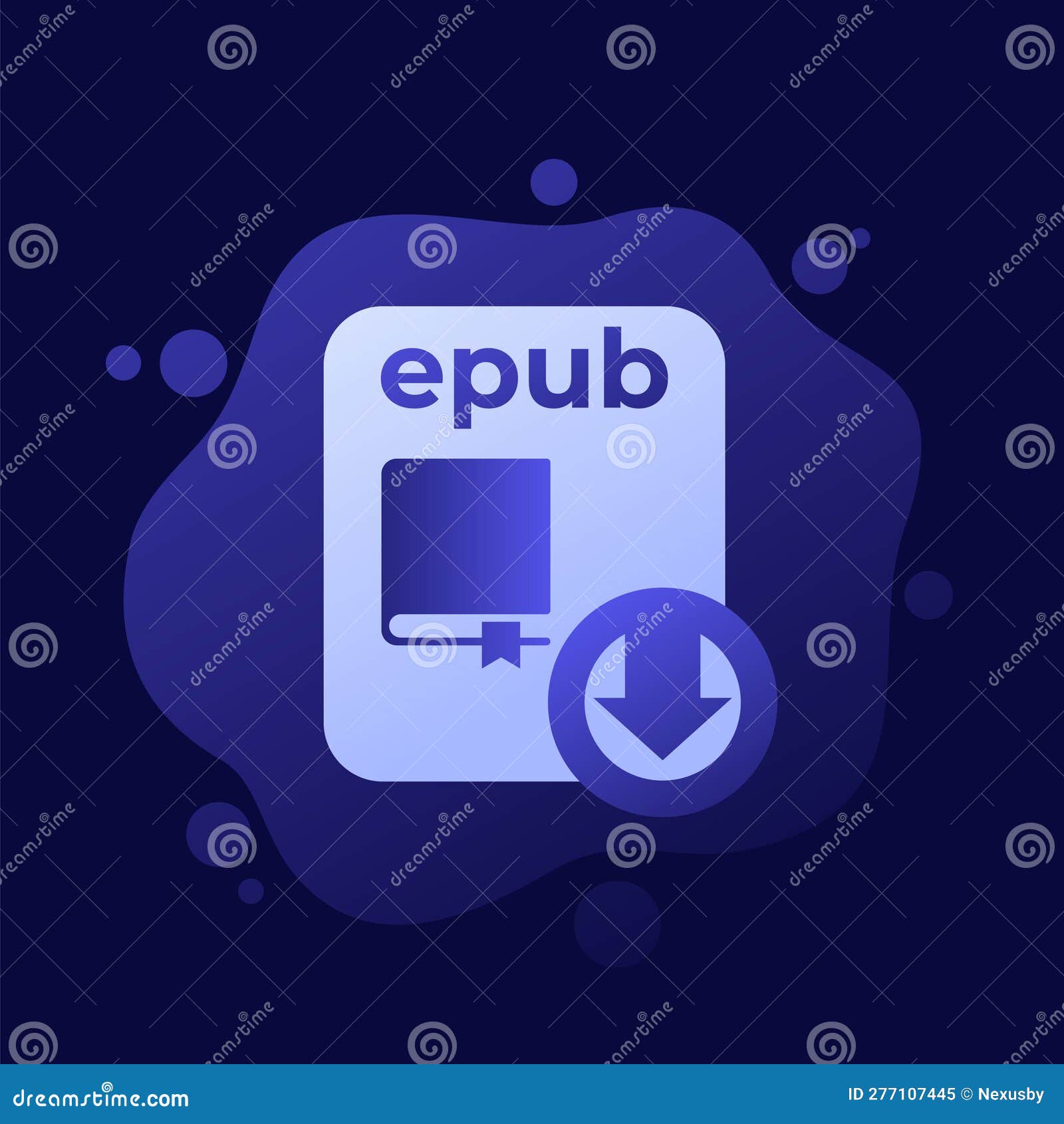 EPUB Icon Of 3 Types Color, Black And White, Outline. Isolated Vector ...