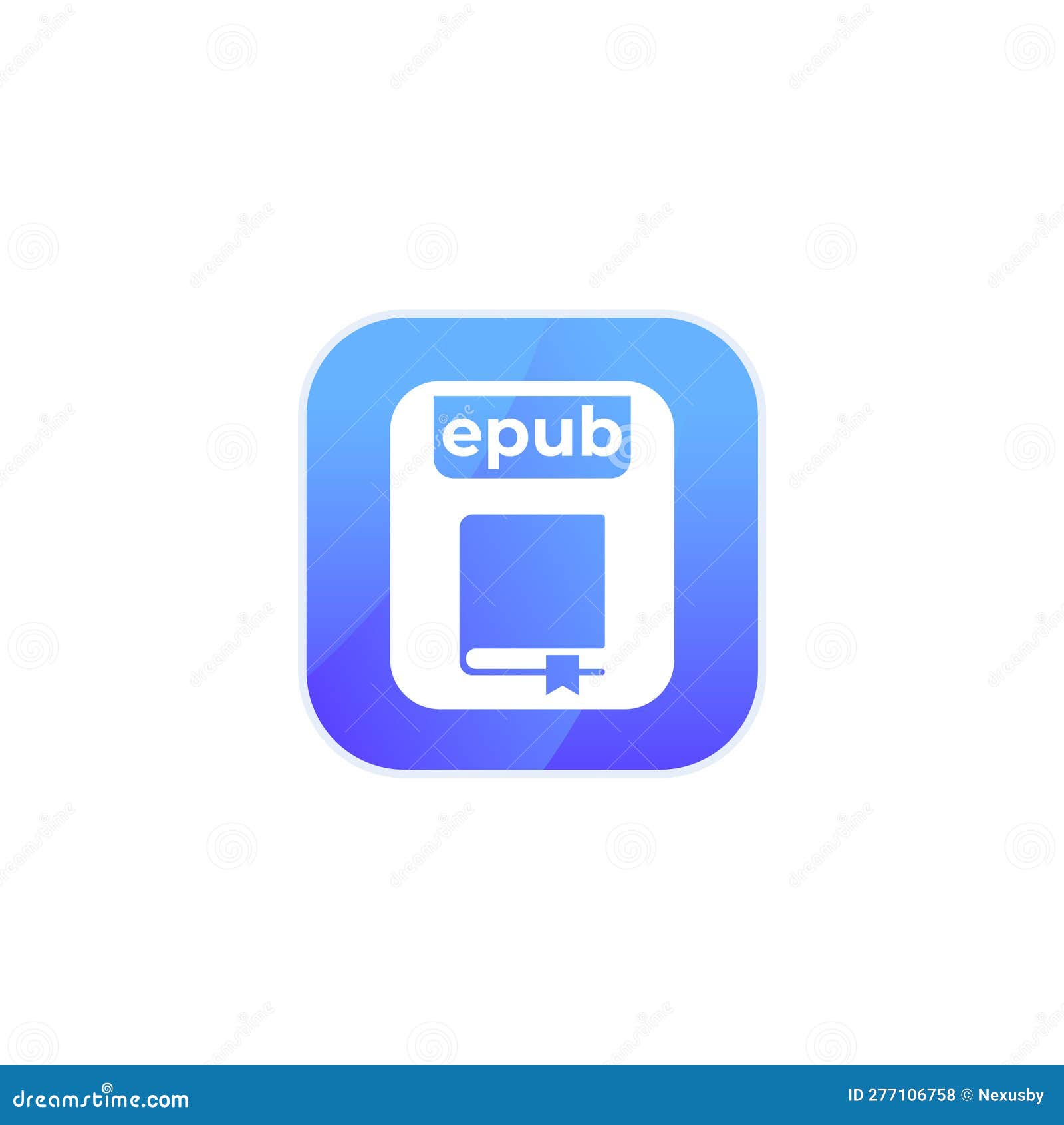 Epub File Icon, E-book Format Stock Vector - Illustration of electronic ...