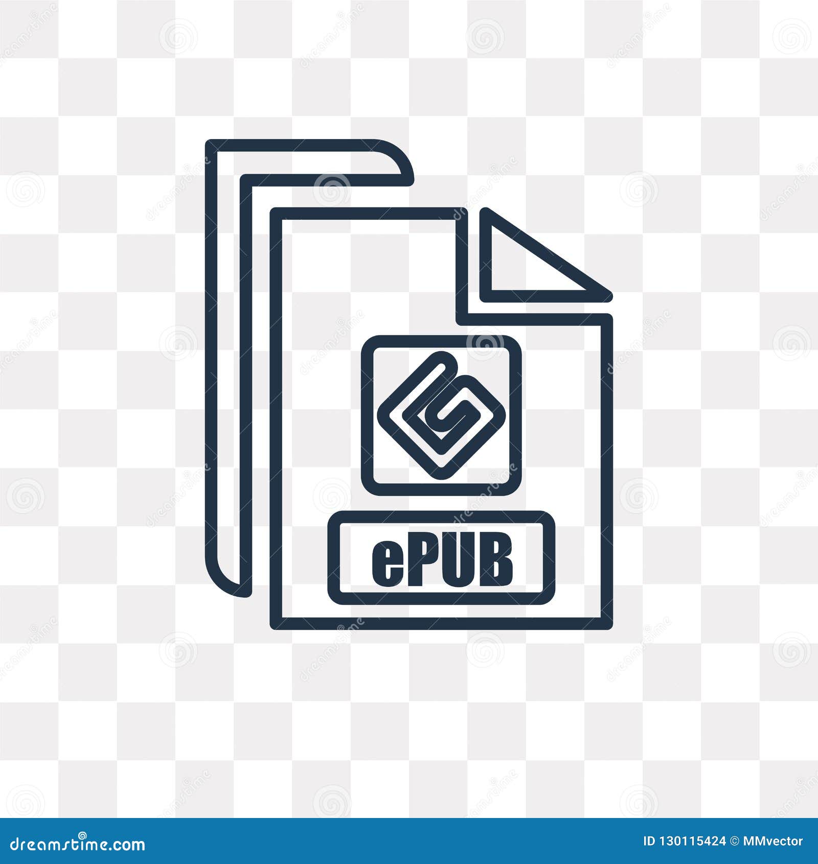 EPUB Icon Of 3 Types Color, Black And White, Outline. Isolated Vector ...