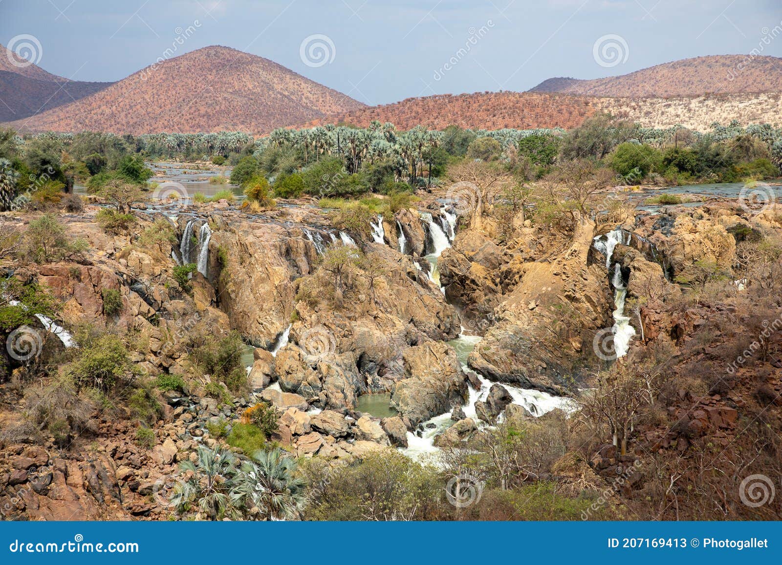 Epupa Falls on the Kuene River, Namibia Stock Image - Image of epupa ...