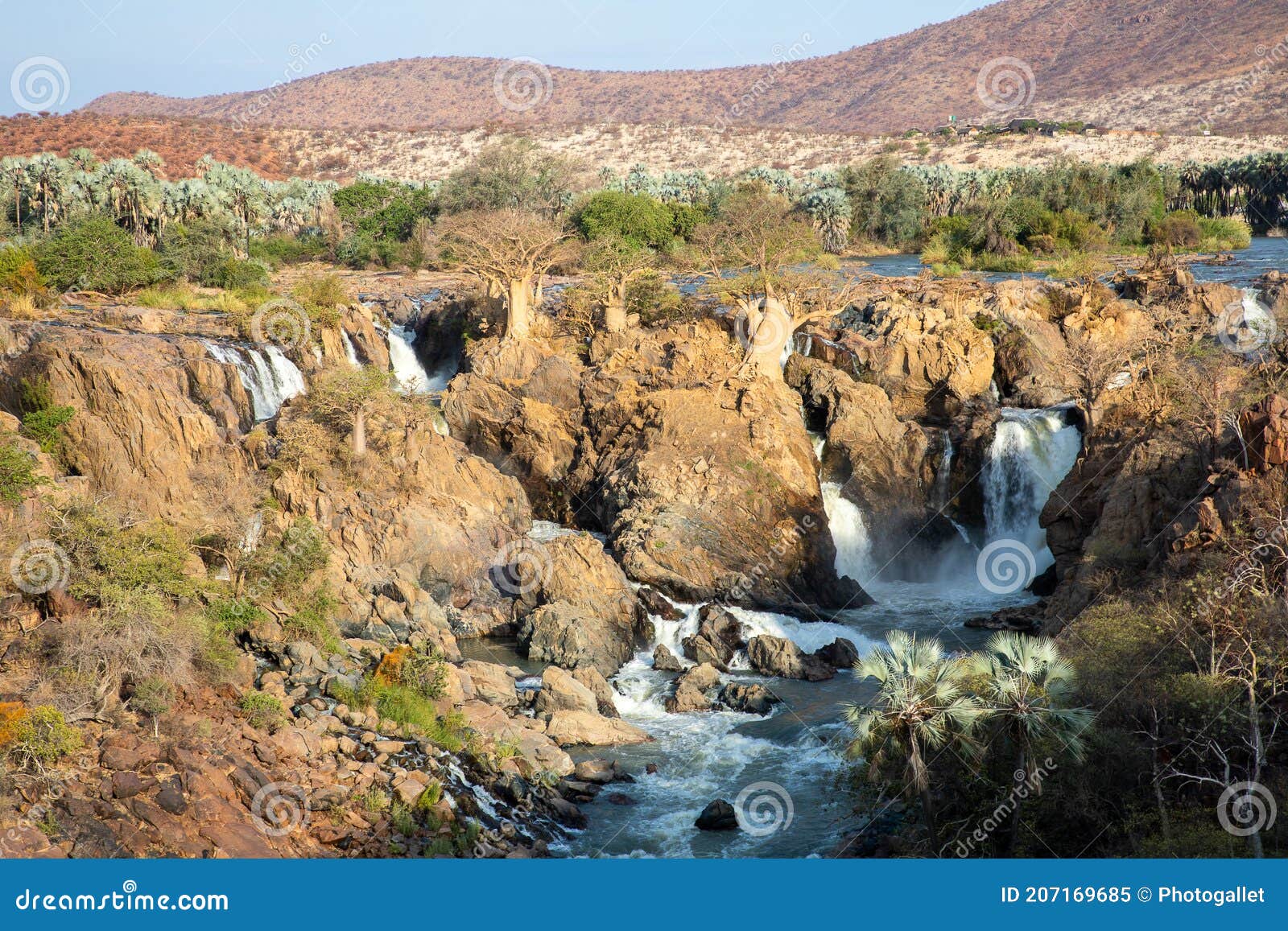 Epupa Falls On The Kuene River, Namibia Royalty-Free Stock Photography ...