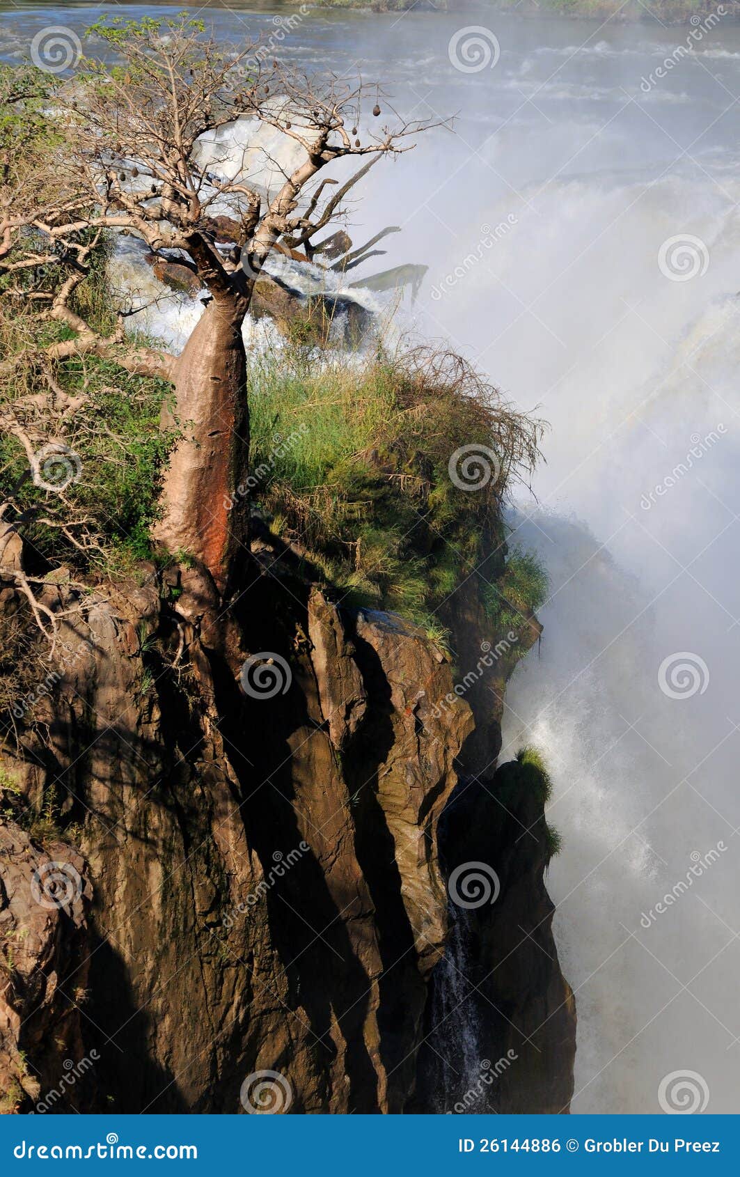 The Epupa Waterfall, Namibia Stock Photo - Image of kaokoland, cliffs ...
