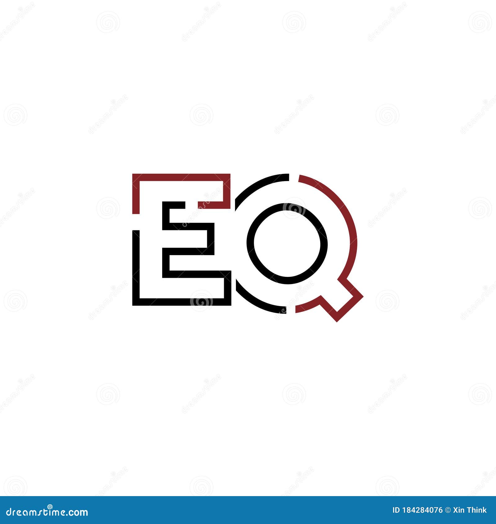 EQ Letter Logo Icon Design Template Elements Stock Vector ...