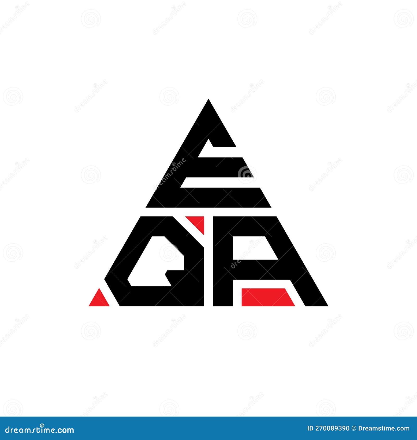 Eqa Triangle Letter Logo Design With Triangle Shape. Eqa Triangle Logo ...