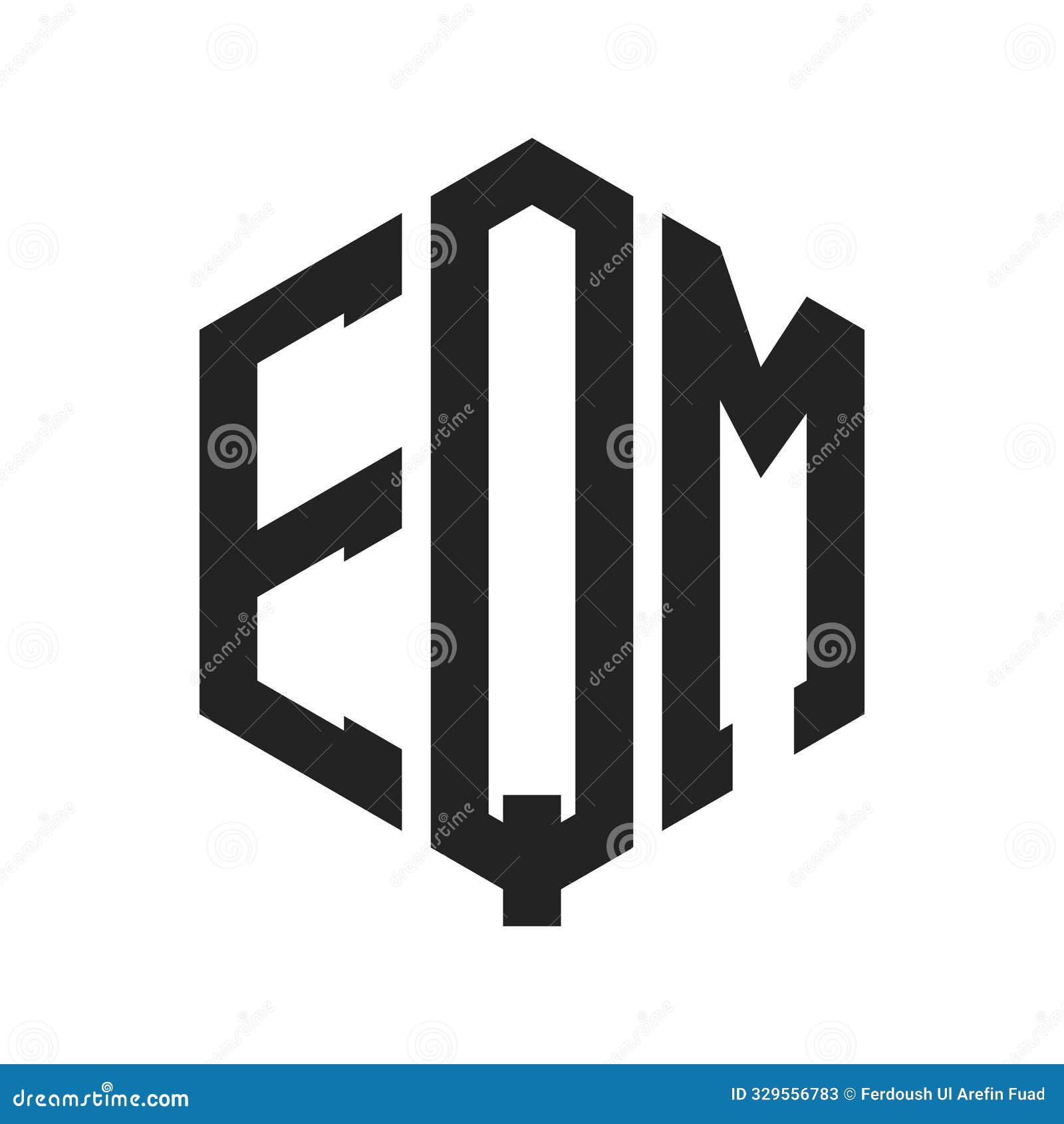 EQM Logo Design. Initial Letter EQM Monogram Logo Using Hexagon Shape ...