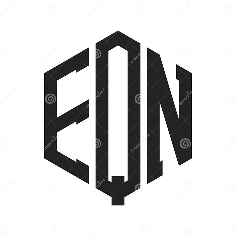 EQN Logo Design. Initial Letter EQN Monogram Logo Using Hexagon Shape ...