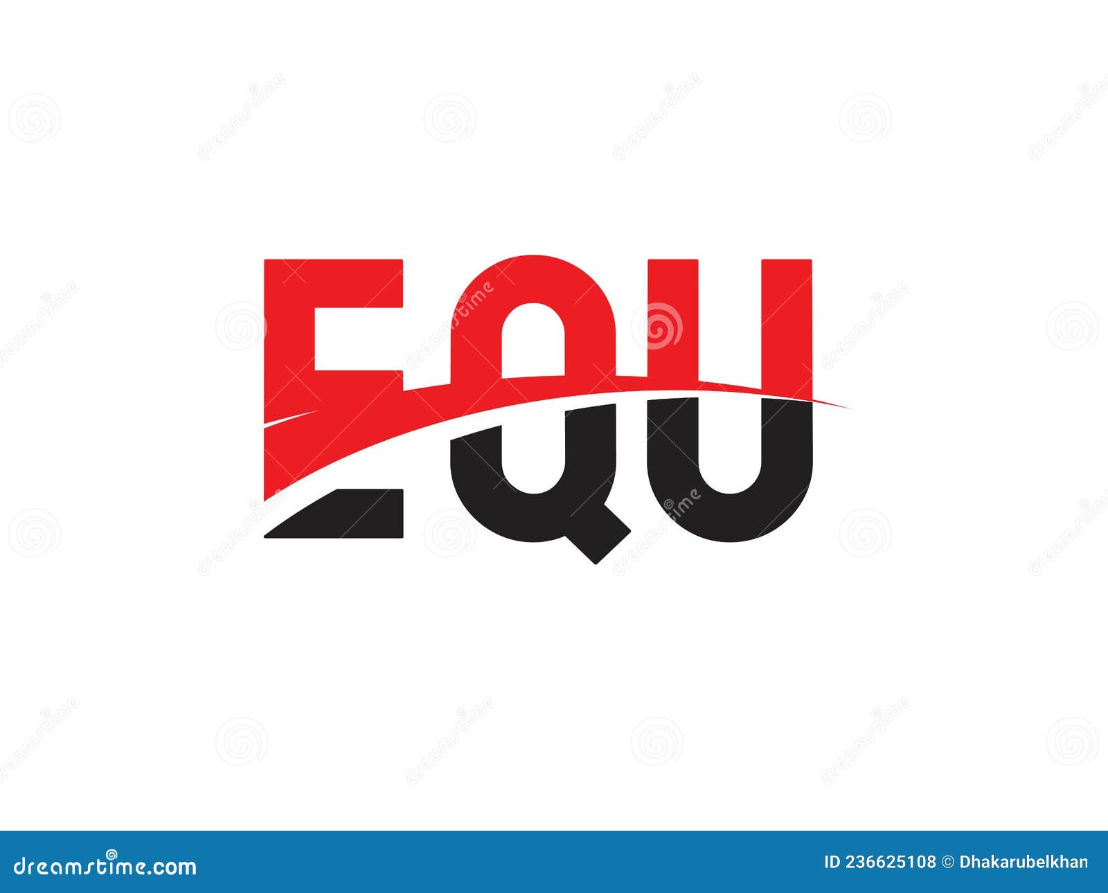 EQU Letter Initial Logo Design Vector Illustration Stock Vector ...