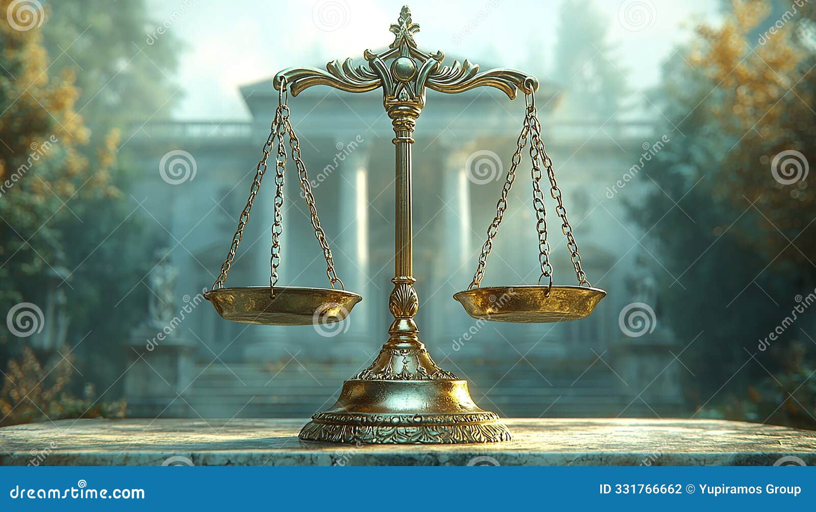 Equal Arm Balance of Justice, Legal System Concept Generated by AI ...