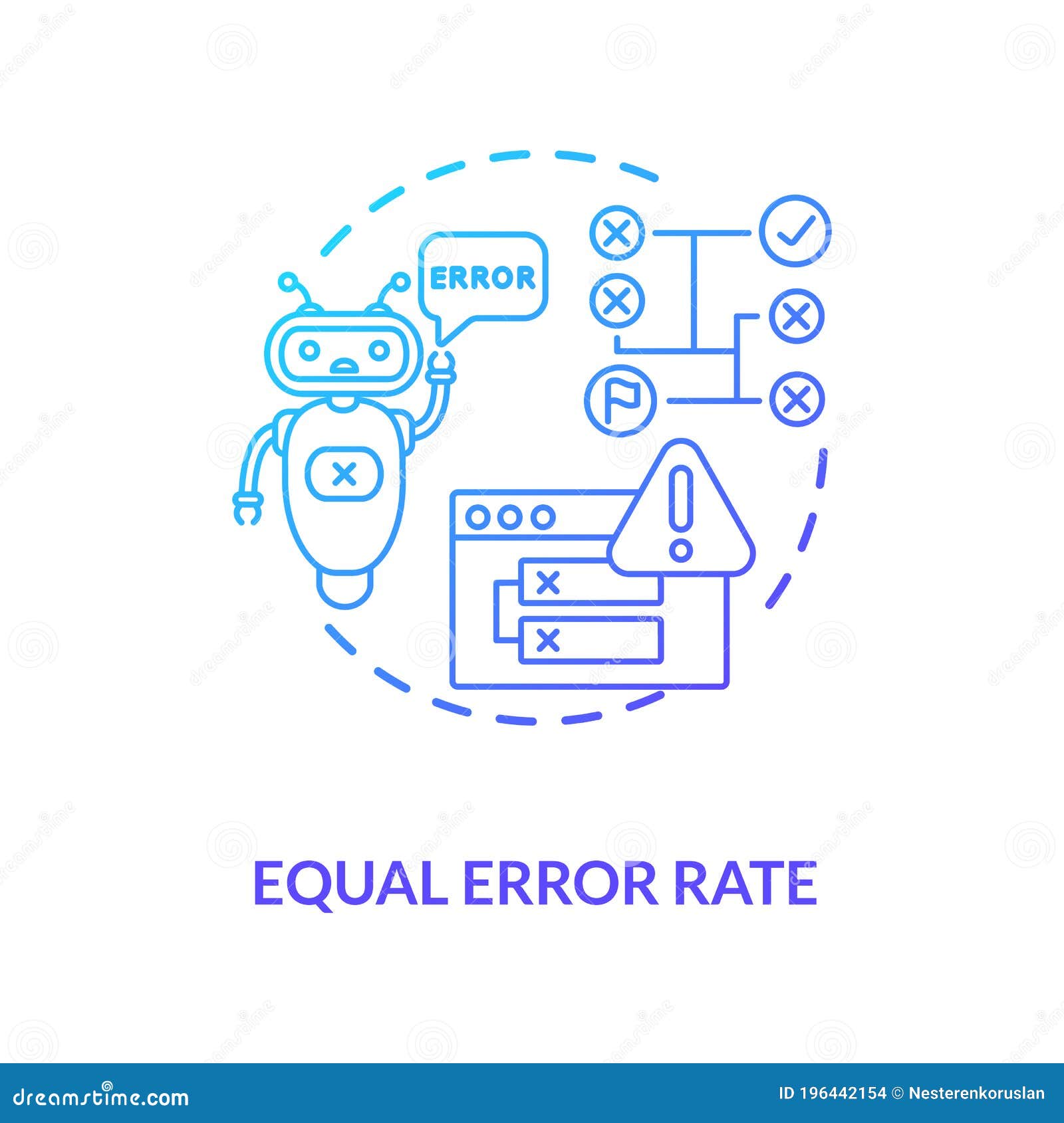 Equal Error Rate Concept Icon Stock Vector - Illustration of isolated ...