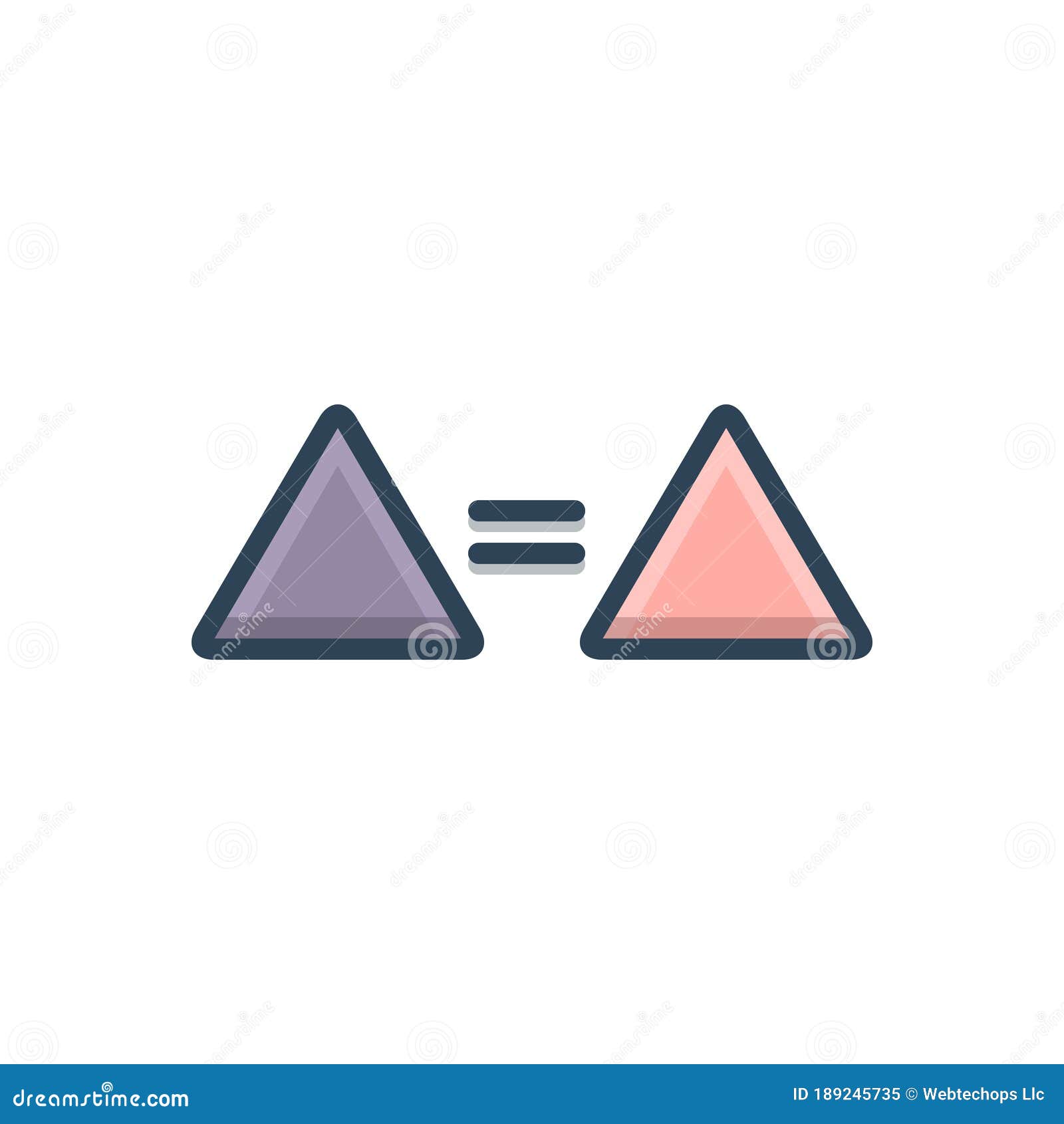Color Illustration Icon for Equal, Sign and Same Stock Illustration ...