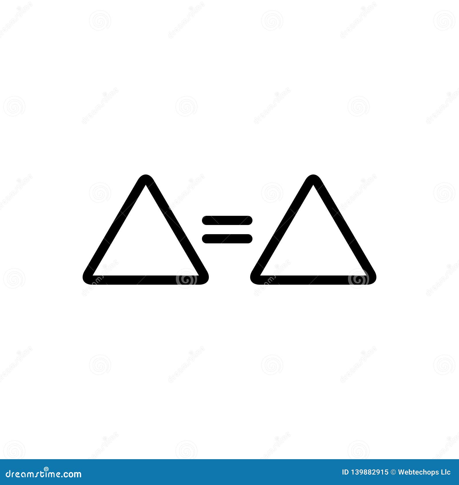 Black Line Icon for Equal, Sign and Same Stock Vector - Illustration of ...