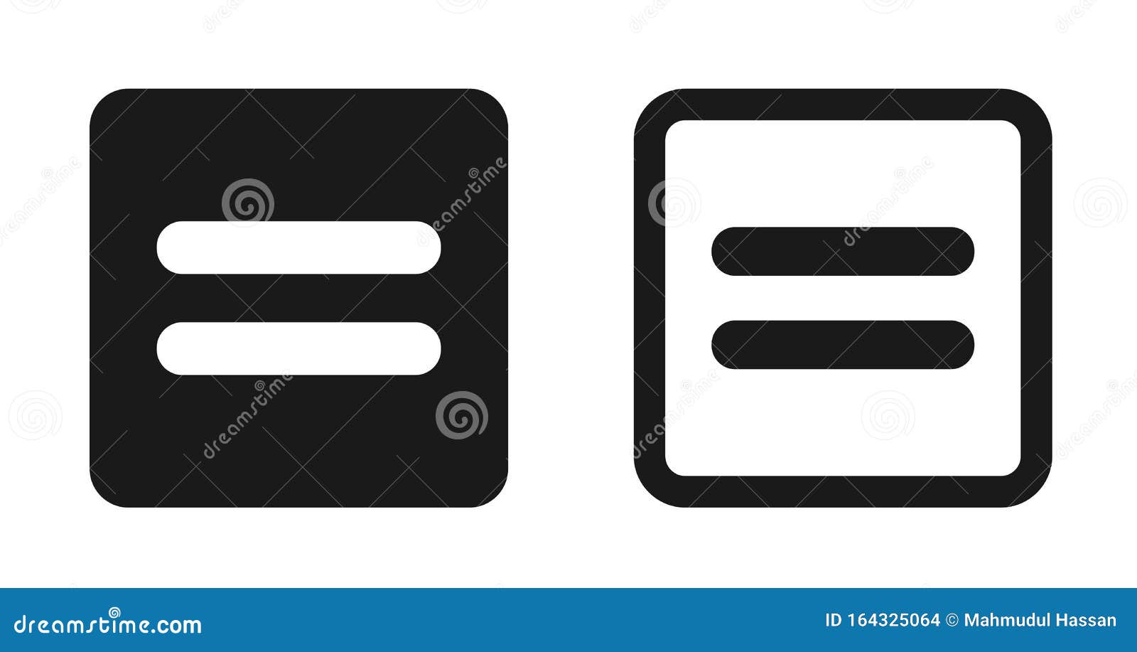 Equal Icon Set, Equal Icon Vector Illustration â€“ Vector Stock Vector ...