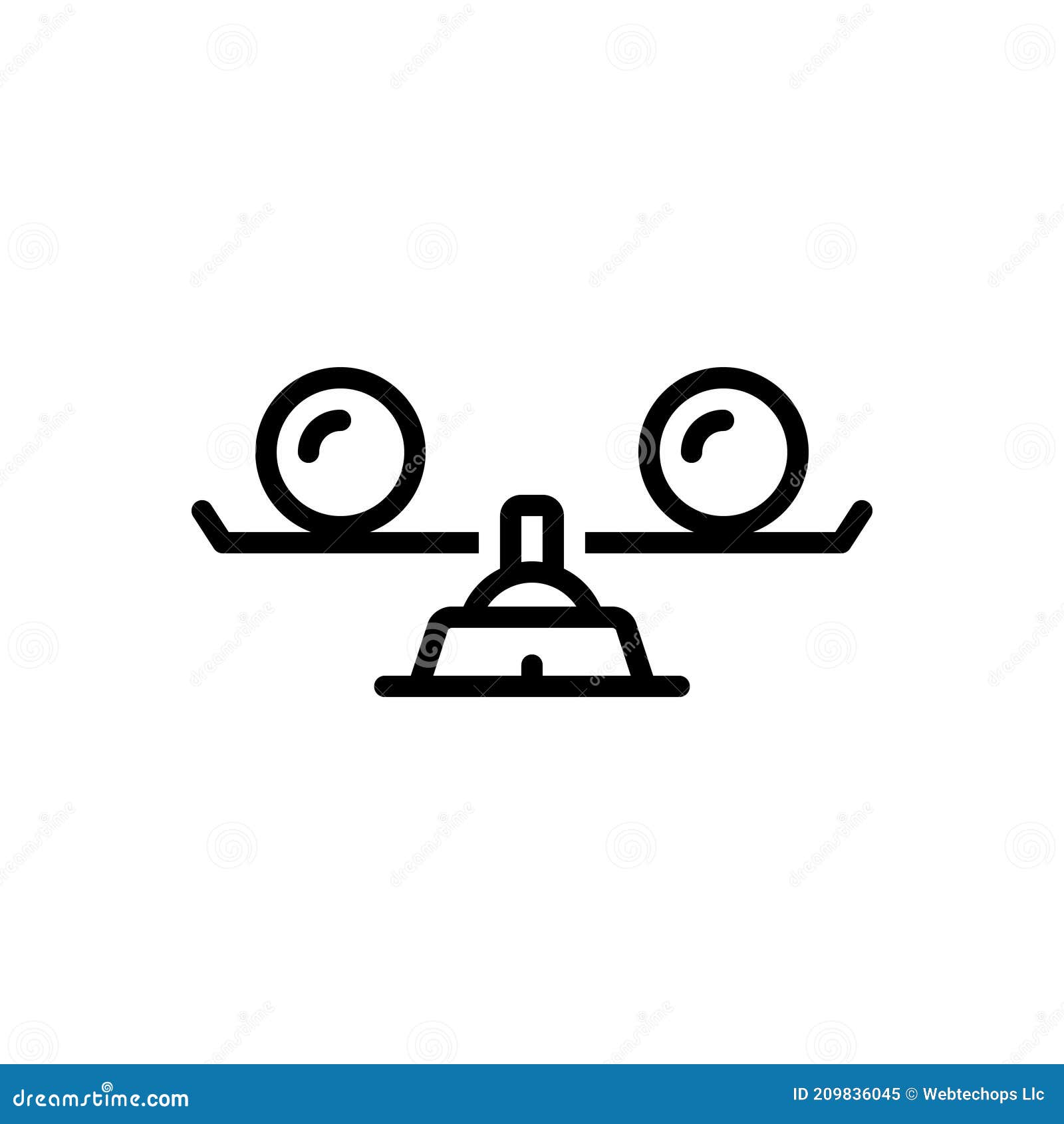 Black Line Icon for Equal, Similar and Identical Stock Vector ...