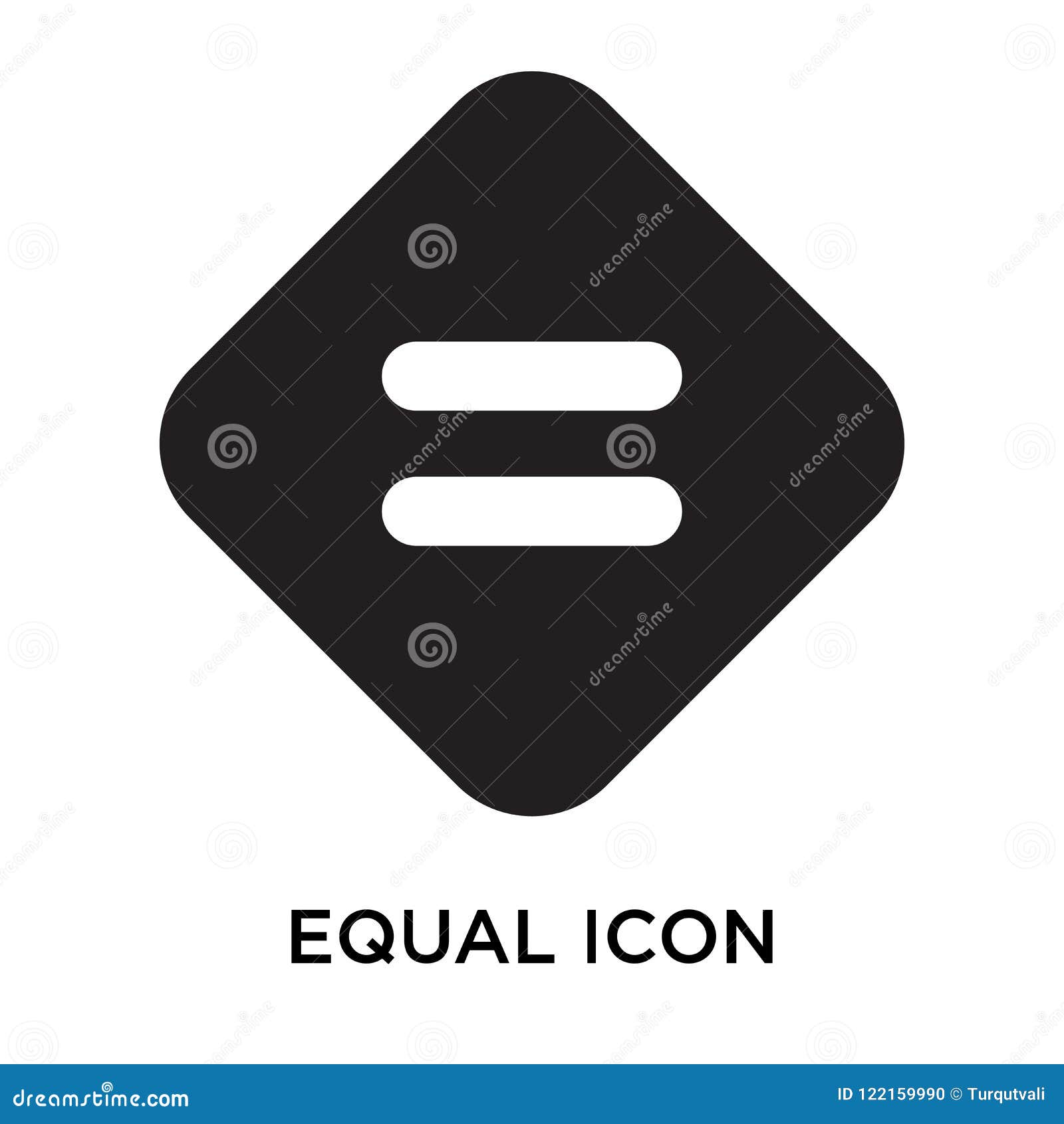 Equal Icon Vector Sign and Symbol Isolated on White Background, Stock ...