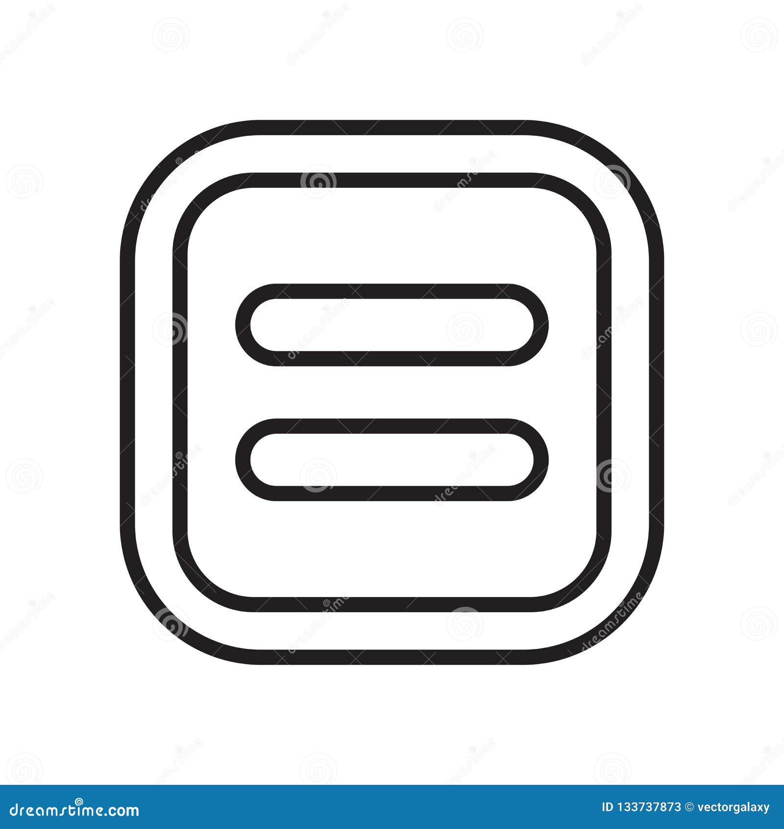 Equal Icon Vector Sign and Symbol Isolated on White Background Stock ...