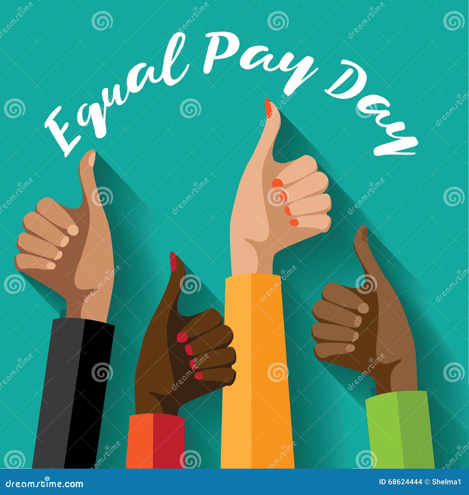 Equal pay day design. stock vector. Illustration of sexism - 68624444