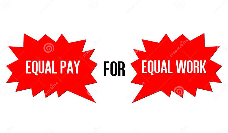 Equal pay for equal work stock illustration. Illustration of women ...