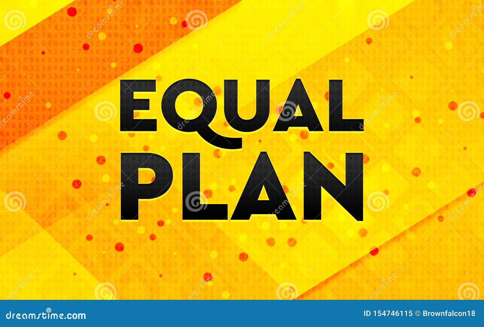 Equal Plan Abstract Digital Banner Yellow Background Stock Illustration ...