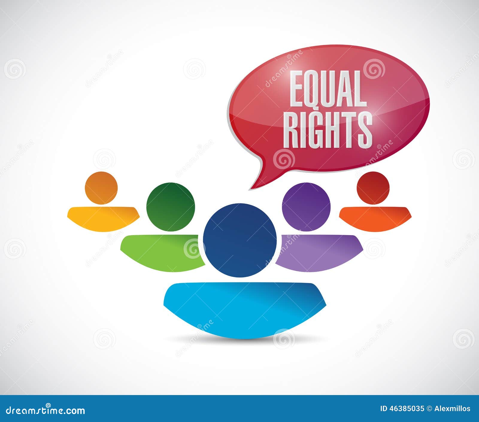 Equal Rights Diversity People Illustration Stock Illustration ...