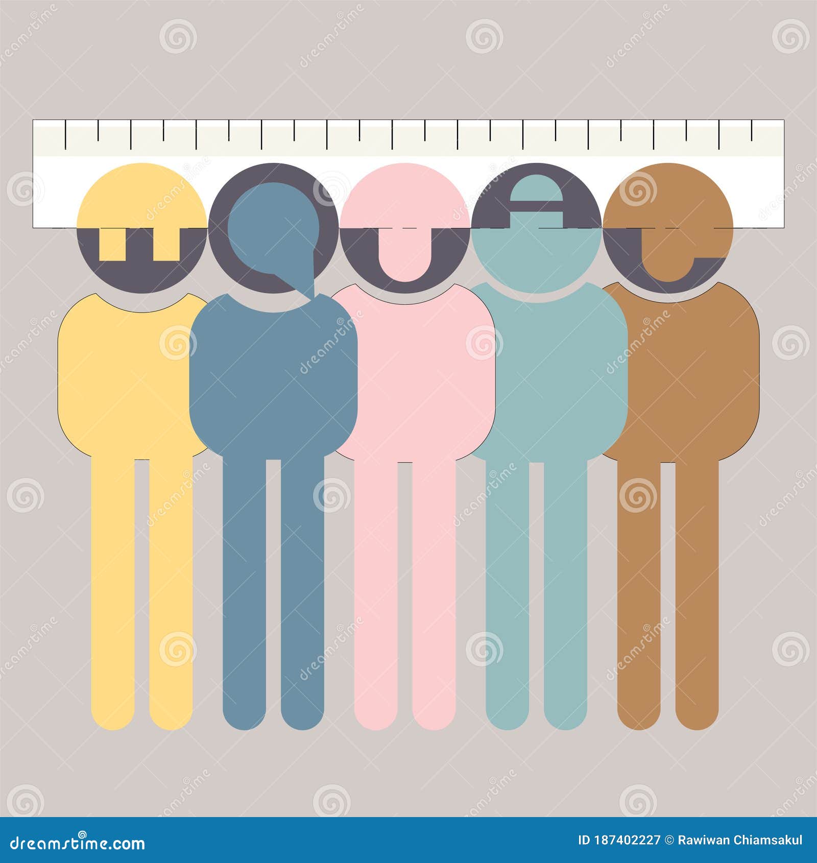 Equal Rights Ruler stock vector. Illustration of backdrop - 187402227