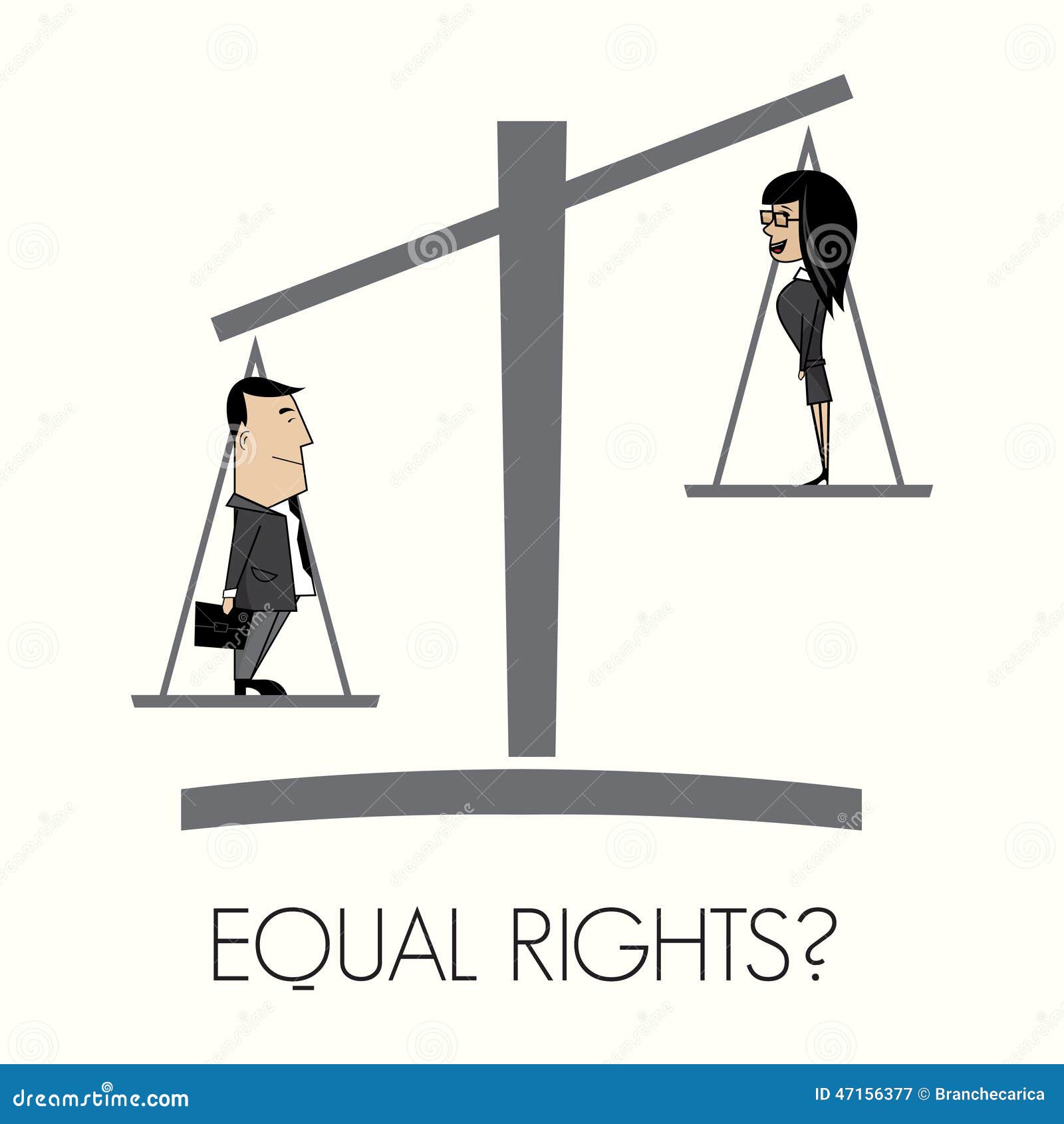 Equal rights stock vector. Illustration of people, rights - 47156377