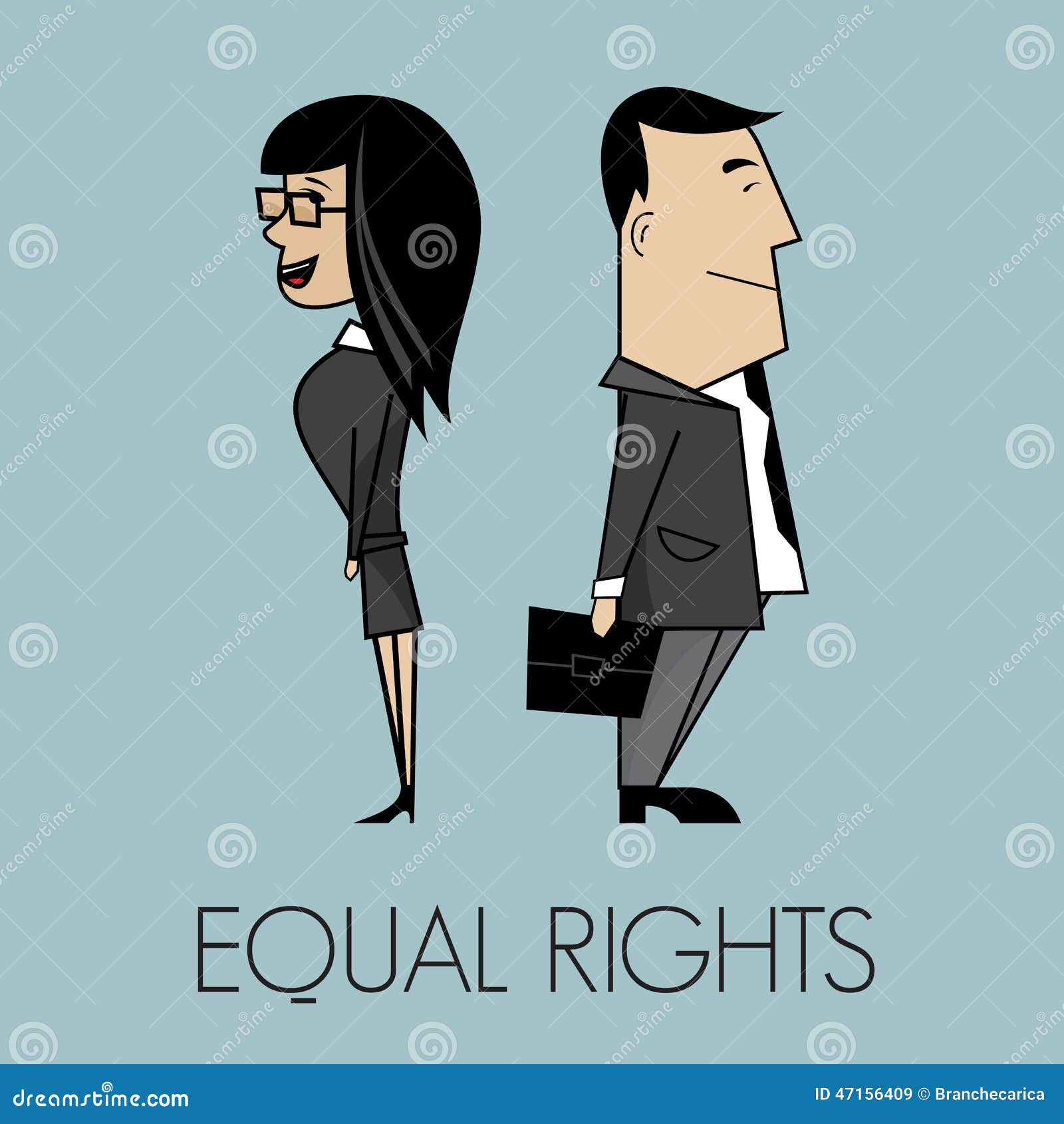 Equal rights stock vector. Illustration of equal, business - 47156409